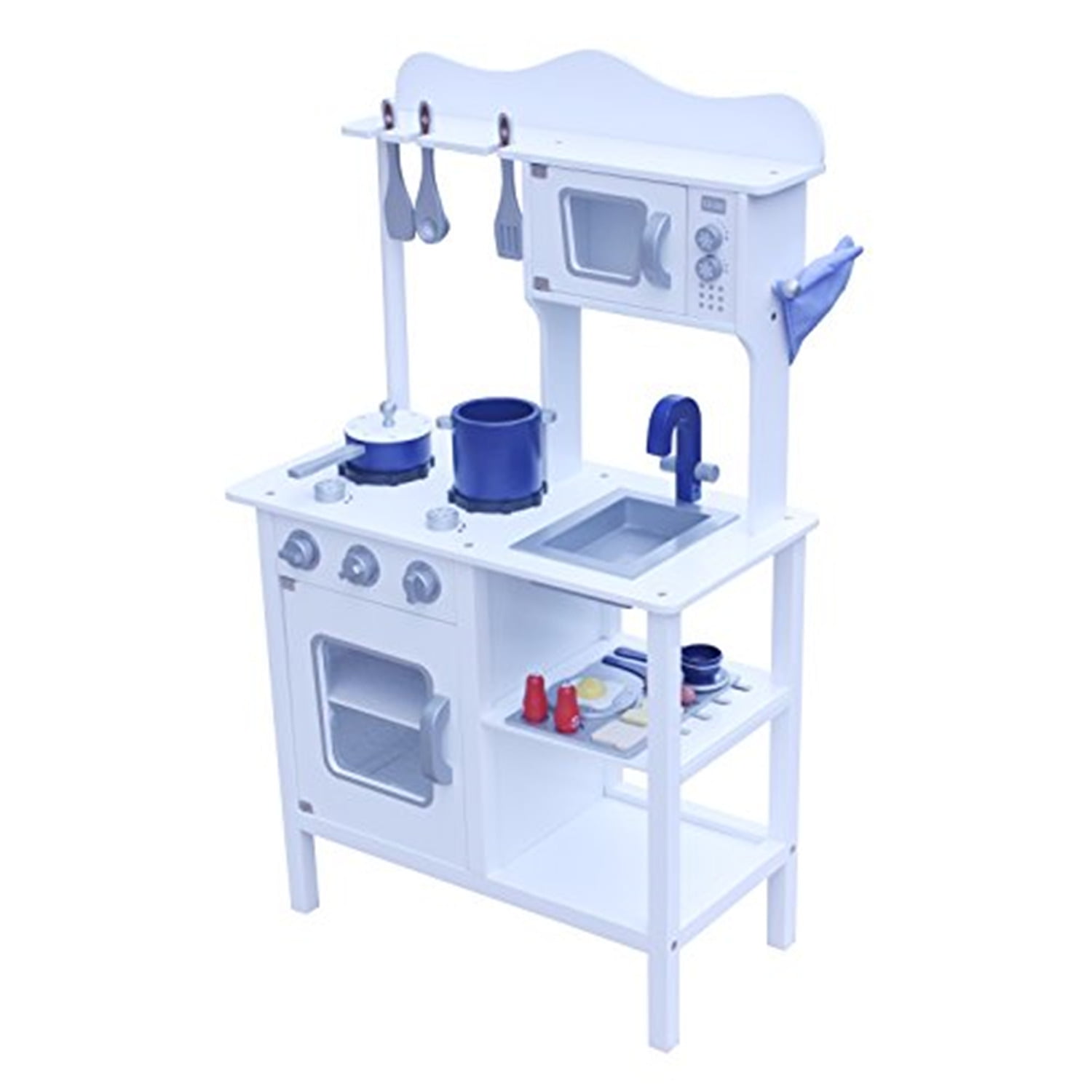 Contemporary Wooden Play Kitchen - Walmart.com