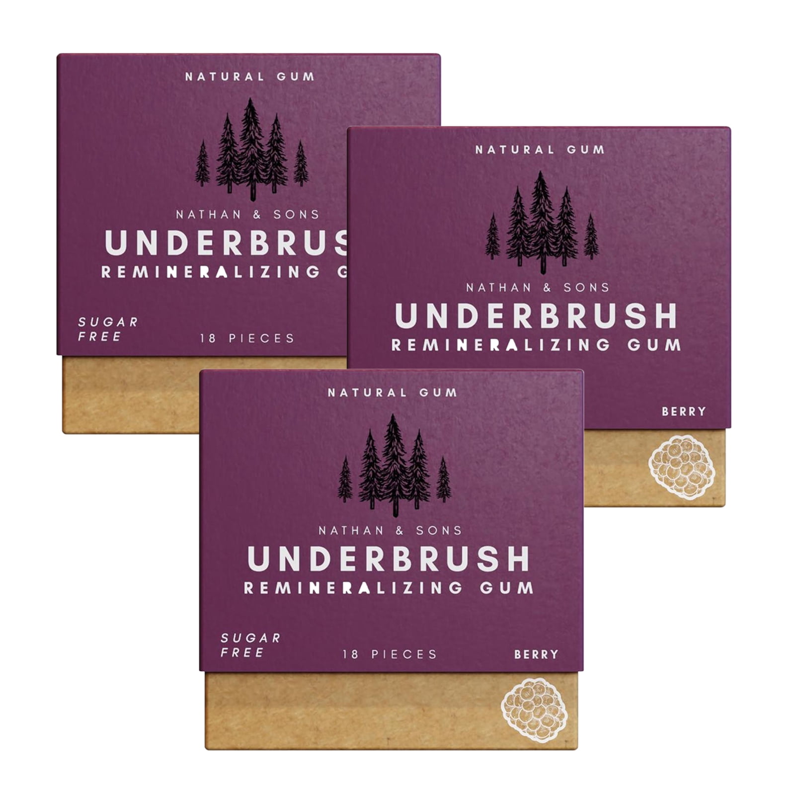 Berry Underbrush Remineralizing Chewing Gum with Nano-Hydroxyaptite for Teeth and Gum Protection ...