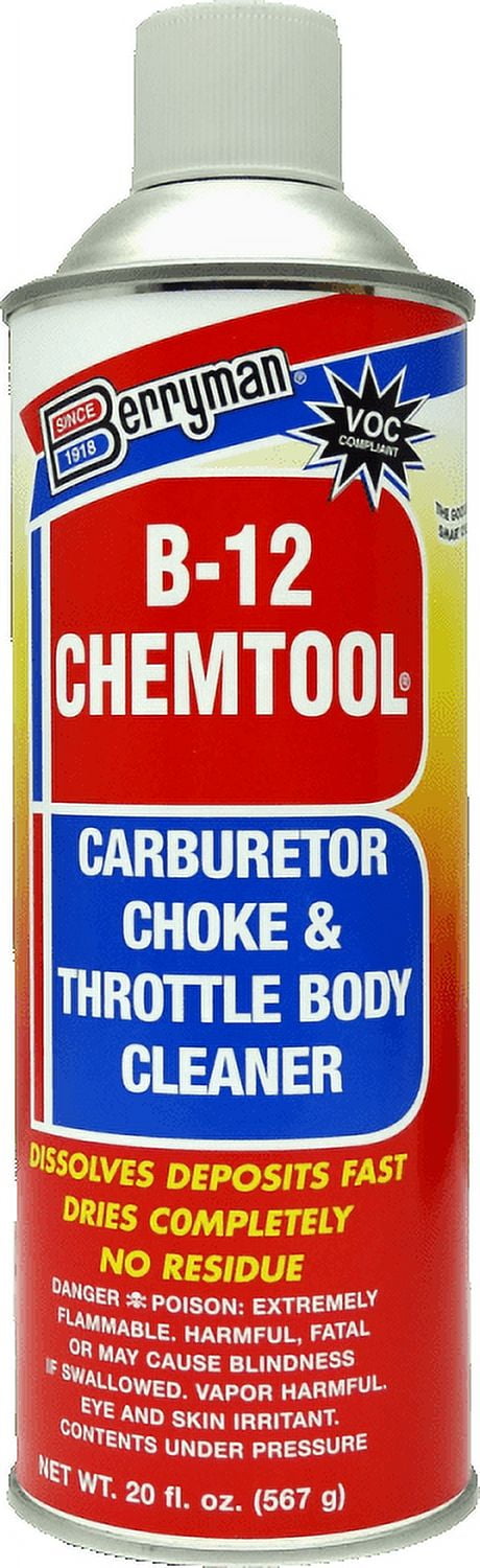 Berryman Products 0120C, B-12 Chemtool Carburetor Automotive Cleaners, 12 oz - Walmart.com