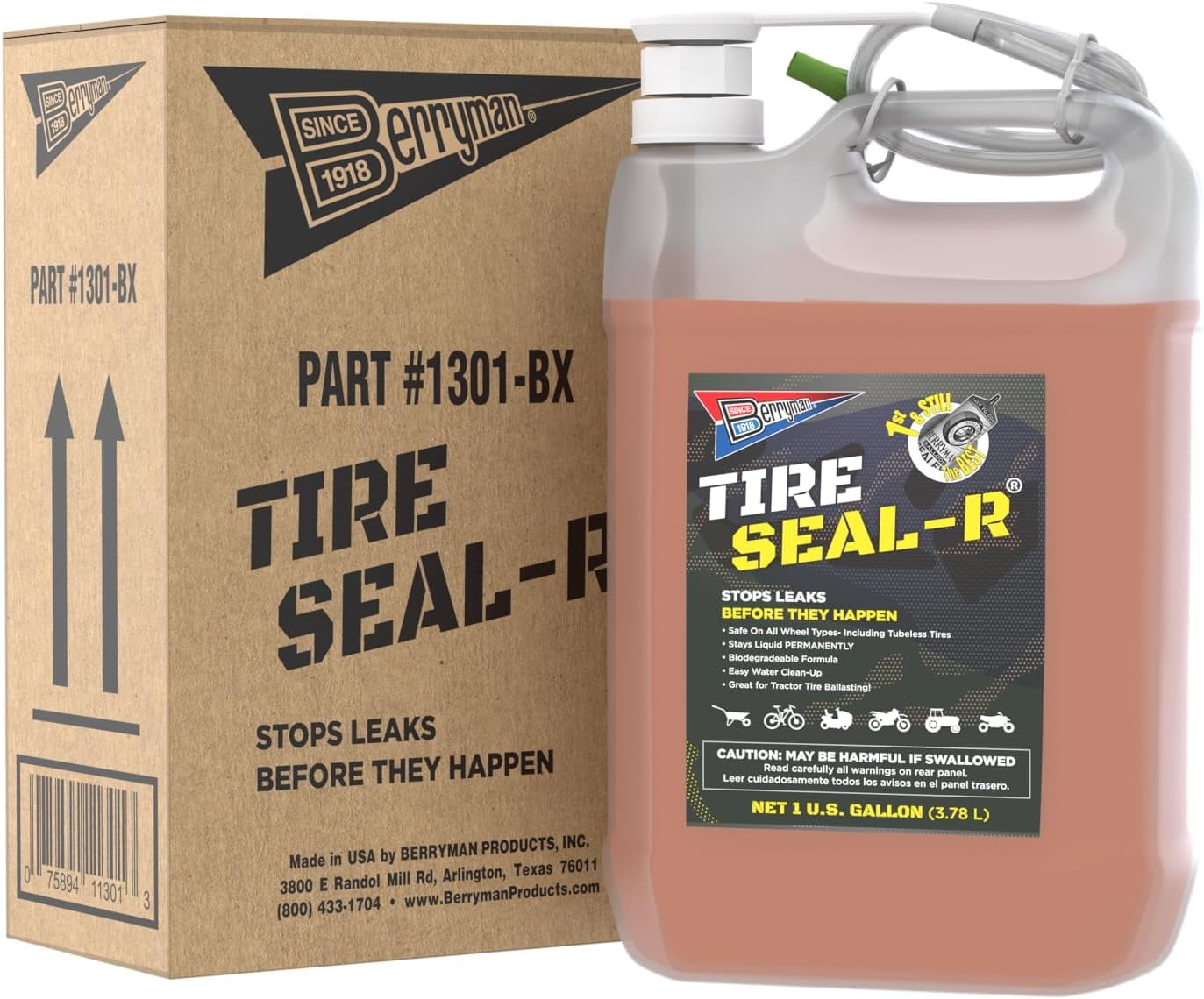 Berryman Seal-R Tire Sealant w/Pump - Walmart.com