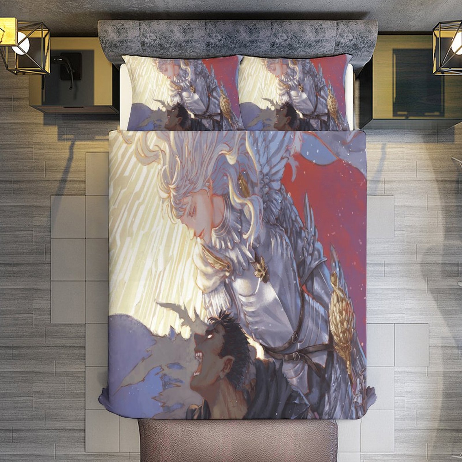 Berserk 3 Piece Anime Comforter Bedding 1 Set Super Soft Quilt Cover ...