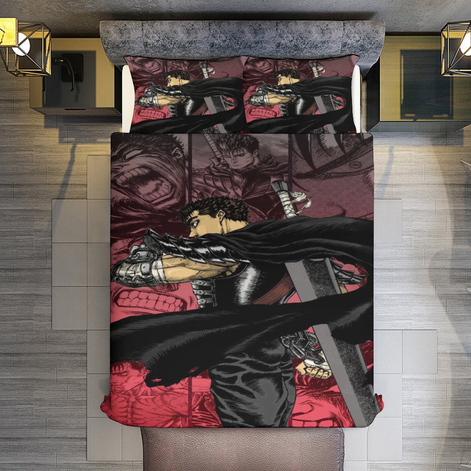Berserk 3 Piece Anime Comforter Bedding 1 Set Super Soft Quilt Cover ...