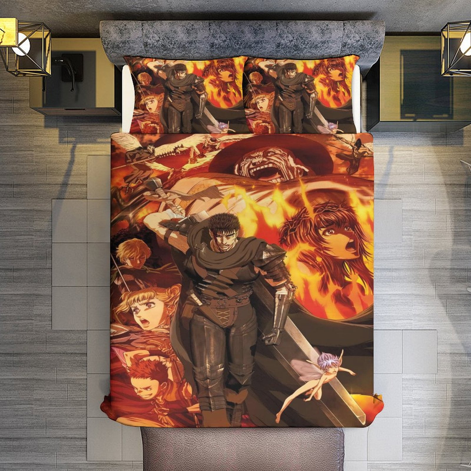 Berserk 3 Piece Anime Comforter Bedding 1 Set Super Soft Quilt Cover ...