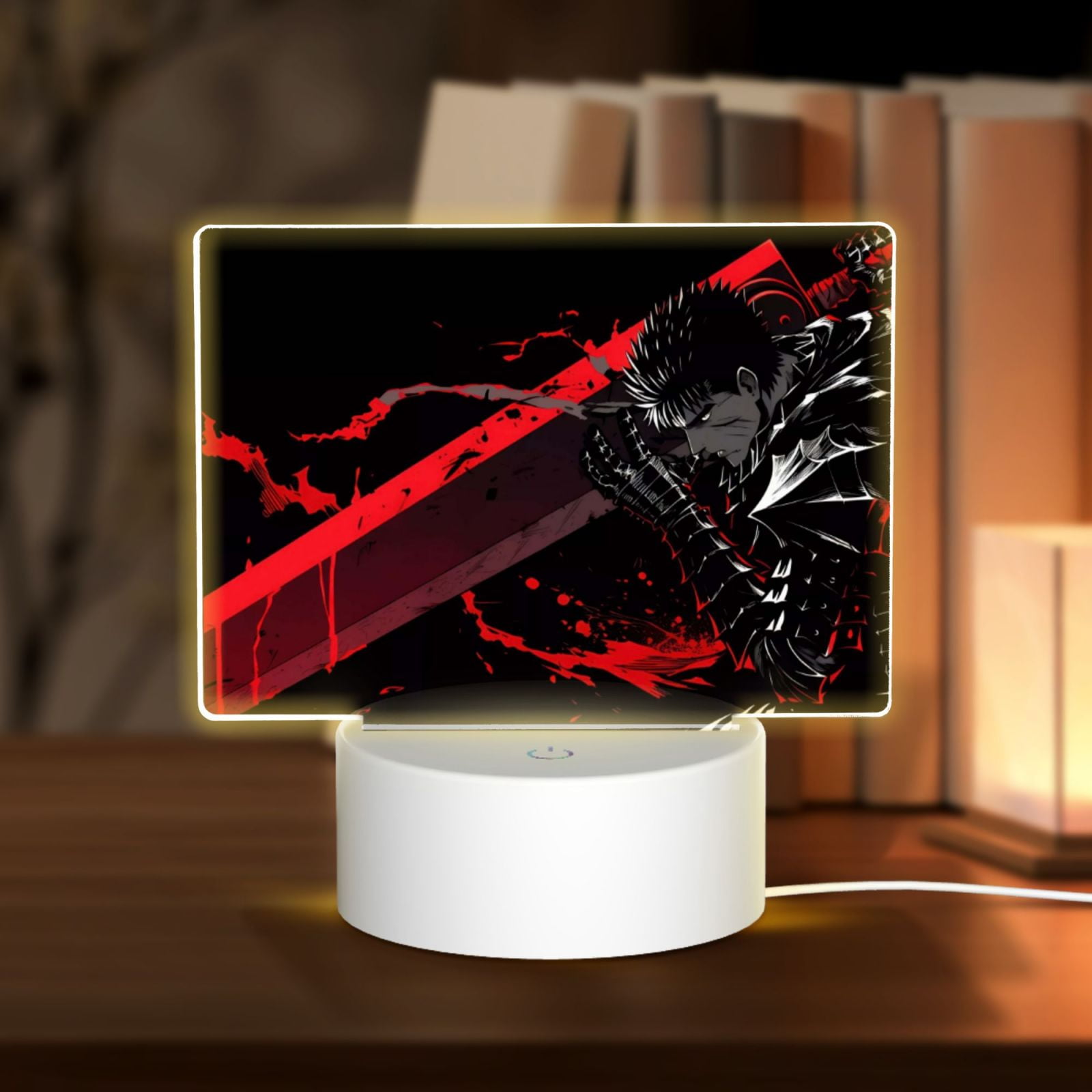 Berserk Anime Acrylic Night Light Adjustable 3 Light Modes USB Cable ...