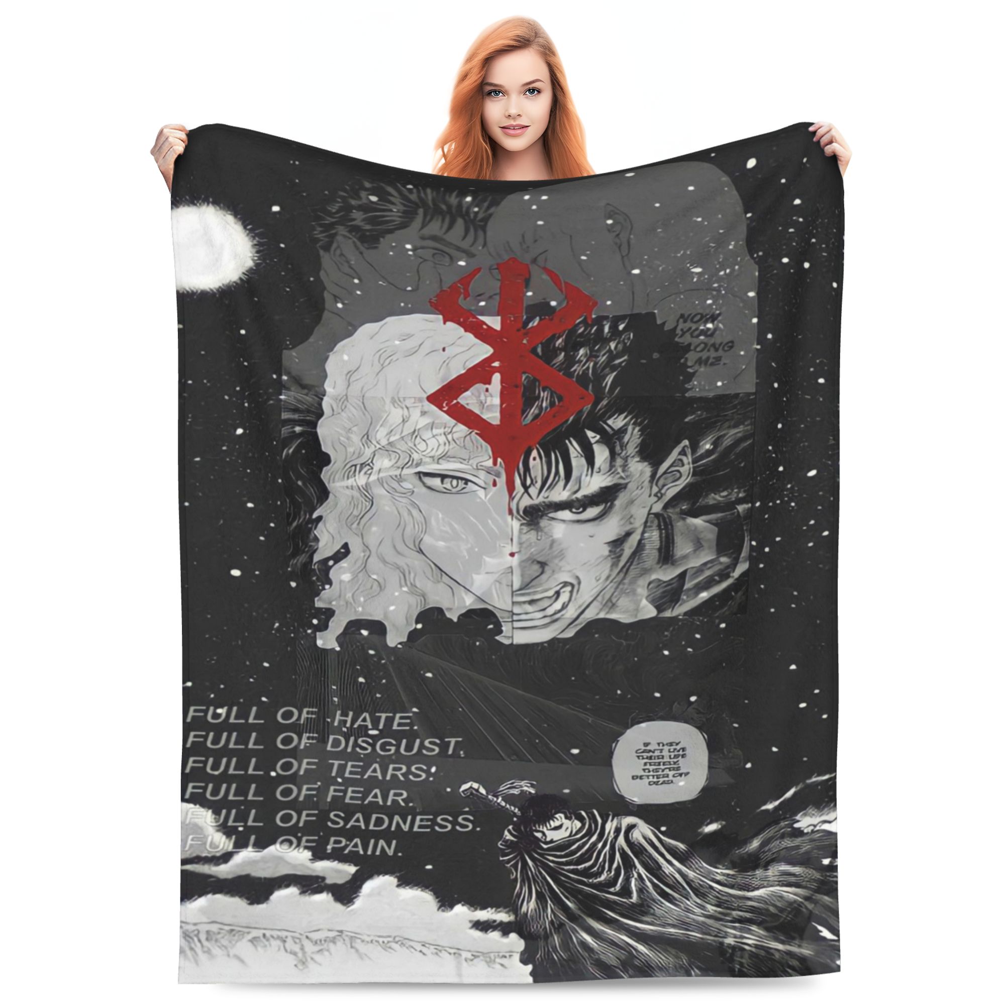 Berserk Bed Blanket 3D Printed Throw Blanket Lightweight Super Soft Air ...