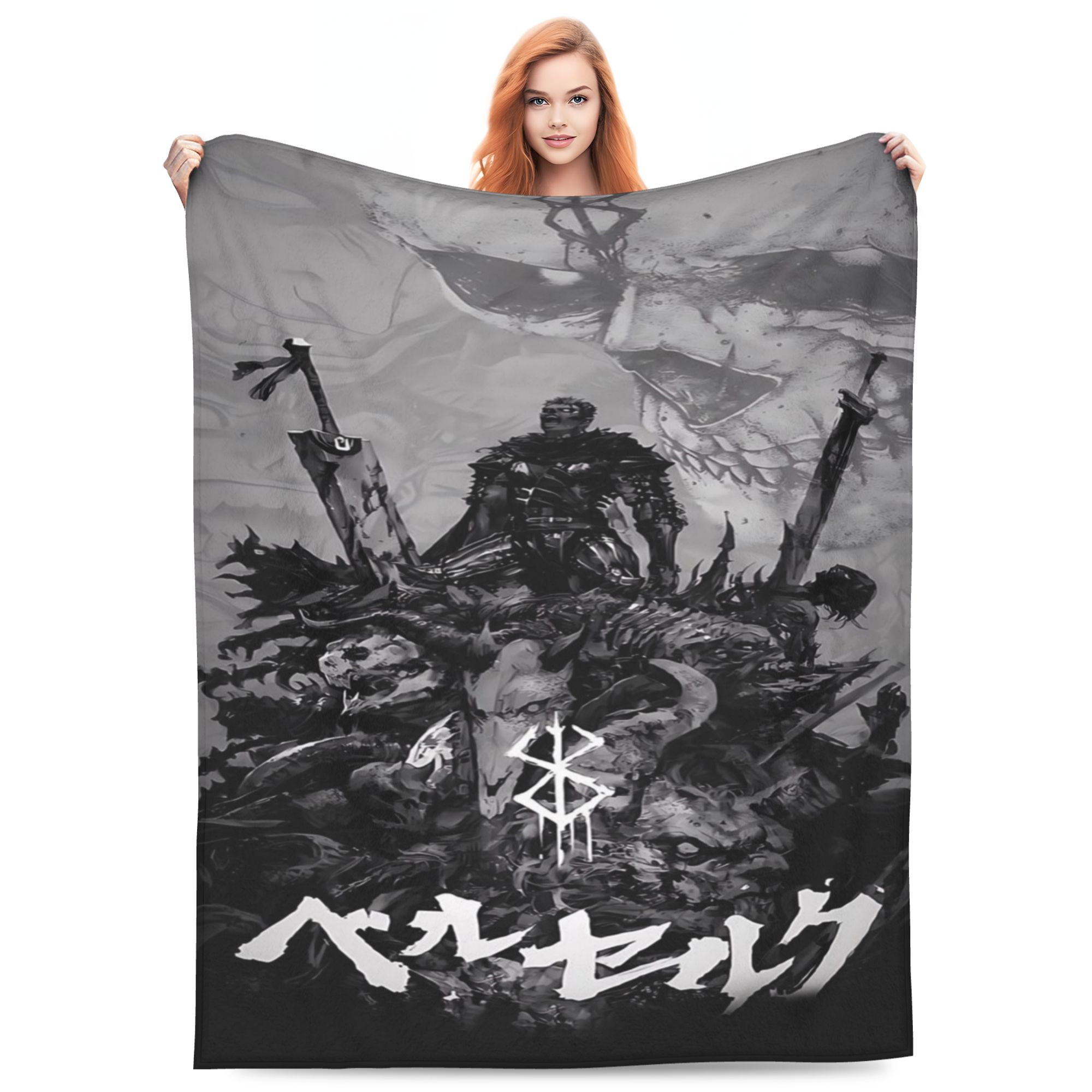 Berserk Bed Blanket 3D Printed Throw Blanket Lightweight Super Soft Air ...