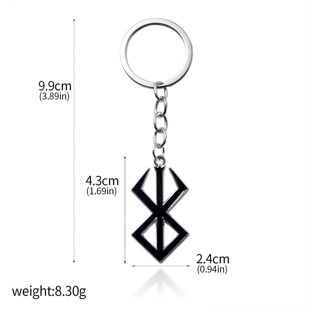 Berserk Branded Warrior Logo Necklace Keychain Overlord Egg Guts Metal ...