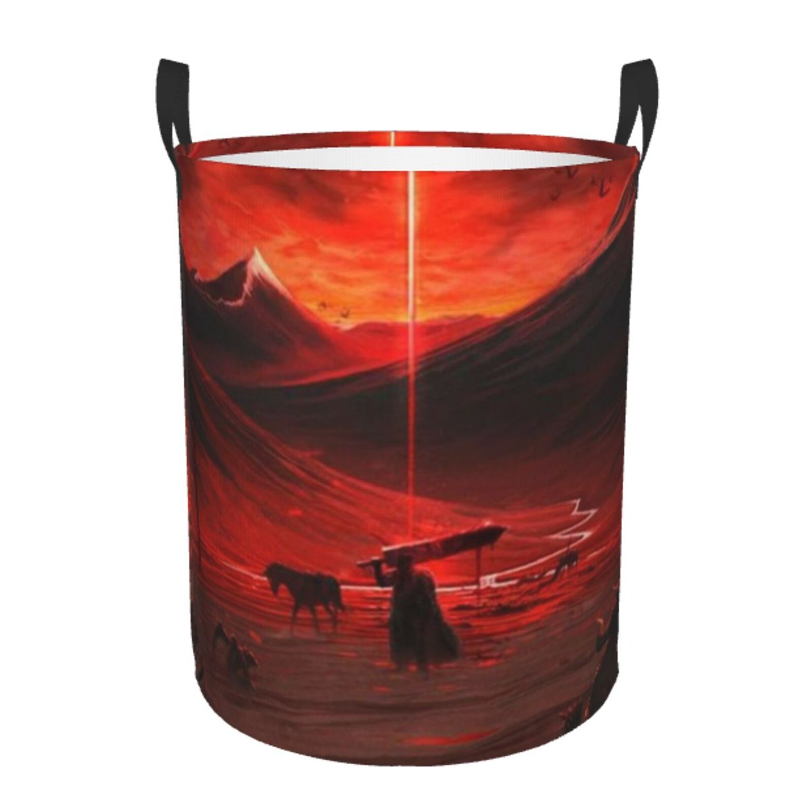 Berserk Circular Hamper With Handle Storage Basket Circular Storage Bin ...