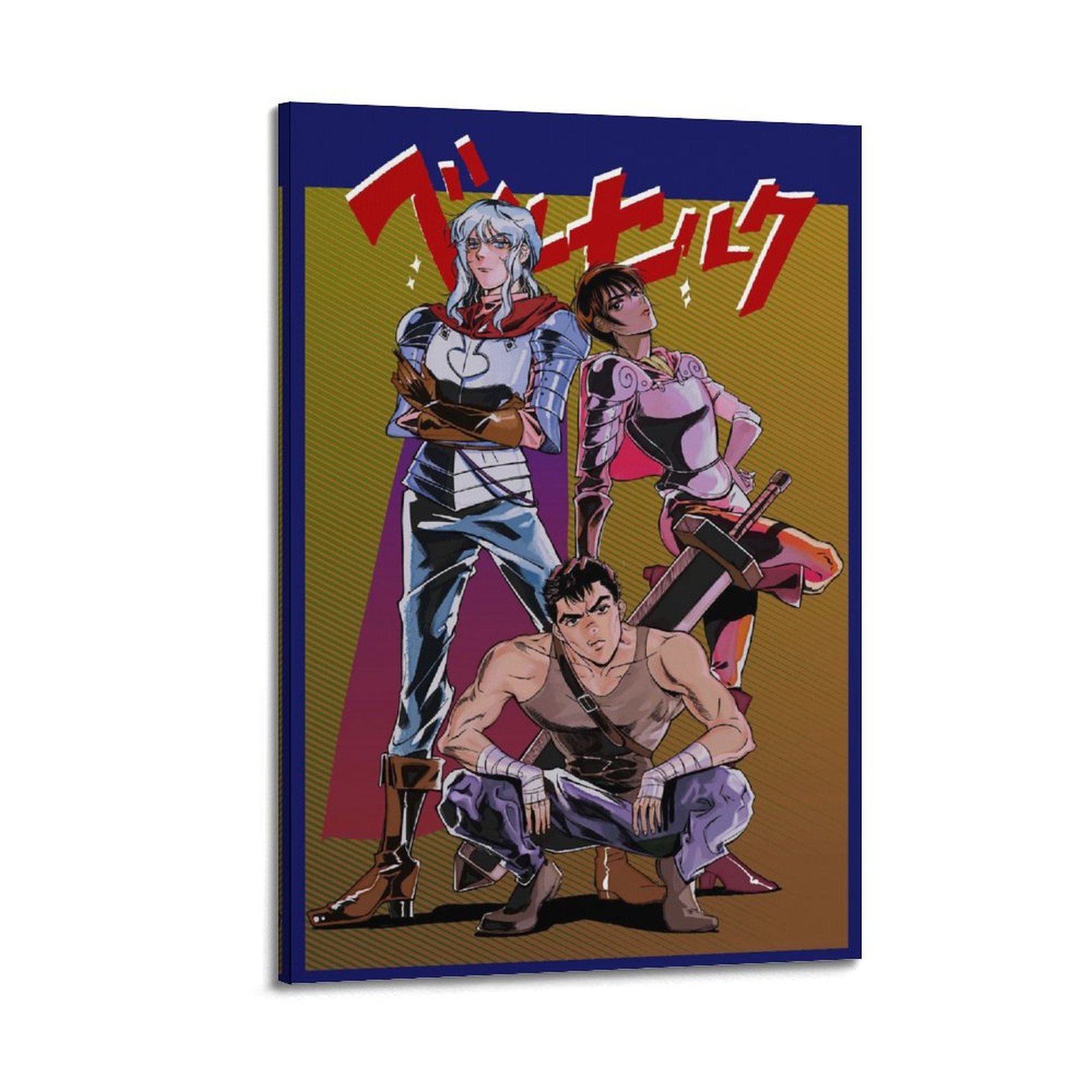 Berserk Griffith X Guts X Casca Painting Vintage Poster Picture Print ...