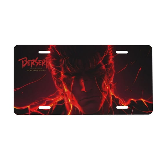 Berserk Guts License Plate, Car Front License Plates With 4 Holes ...