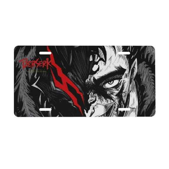 Berserk Guts License Plate, Car Front License Plates With 4 Holes ...