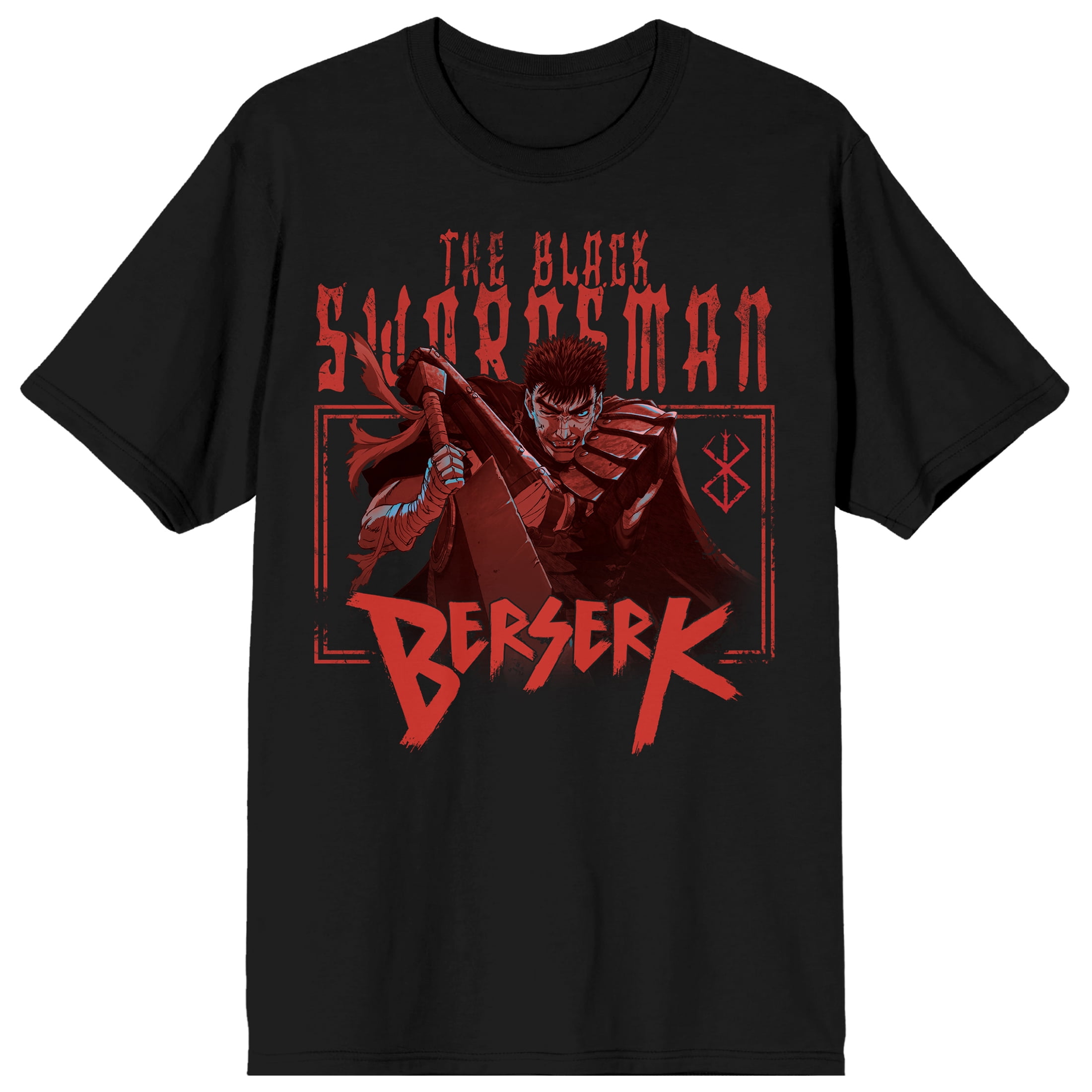 Berserk Guts The Black Swordsman Adult Black Crew Neck Long Sleeve ...