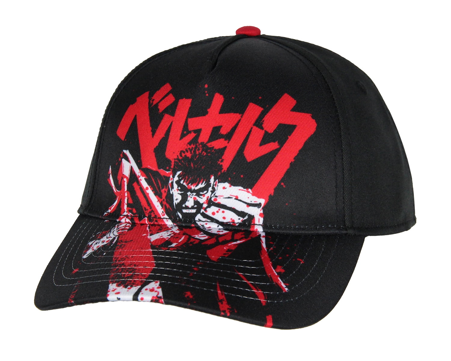 Berserk Hat Anime Manga Guts Logo Precurve Bill Snapback Hat Cap ...