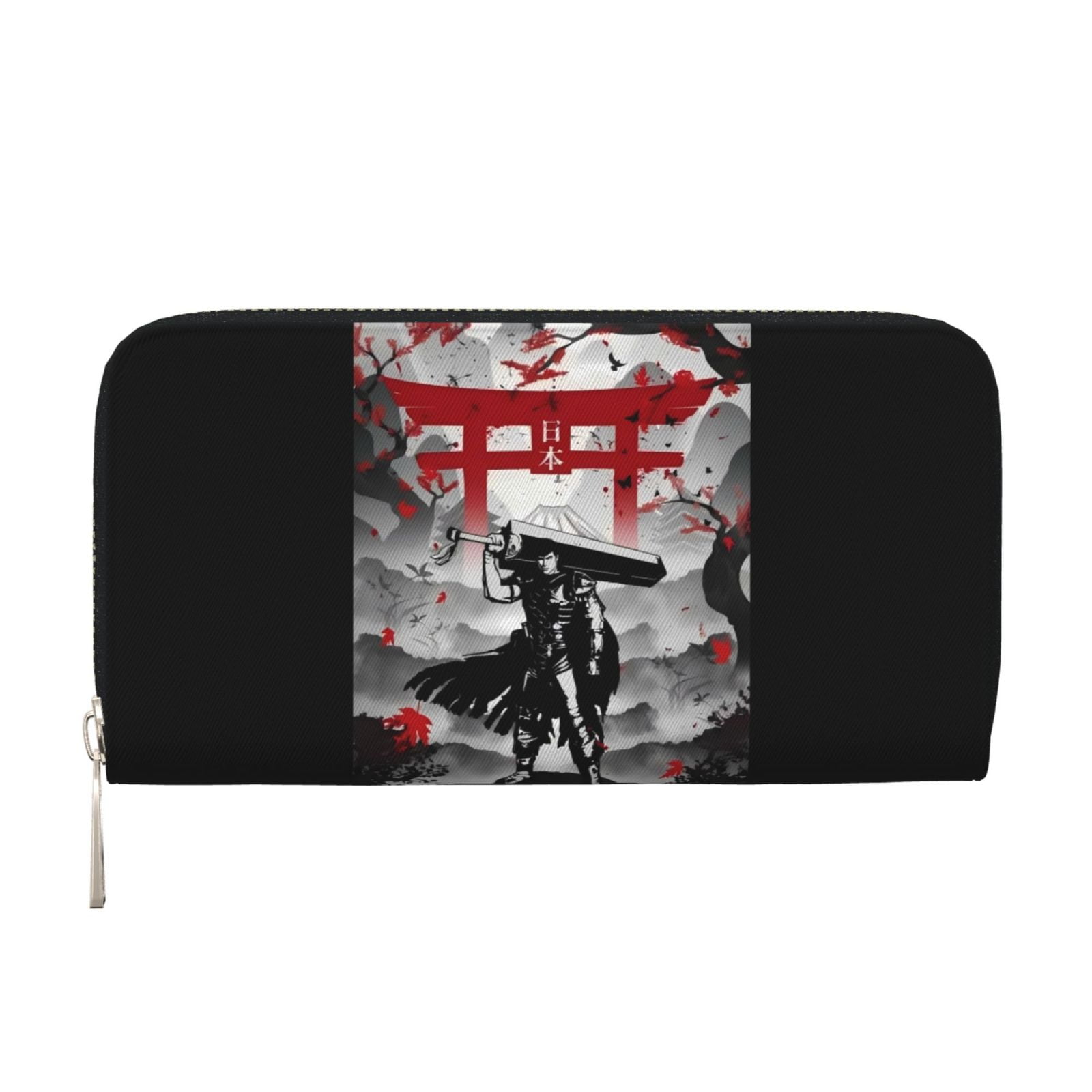 Berserk Leather Wallet for Men Women, Zip Around Purse, Large Capacity ...