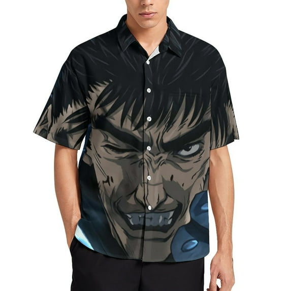 Berserk Men's Button-Down Shirts Daily Casual Beach Hawaiian Summer ...