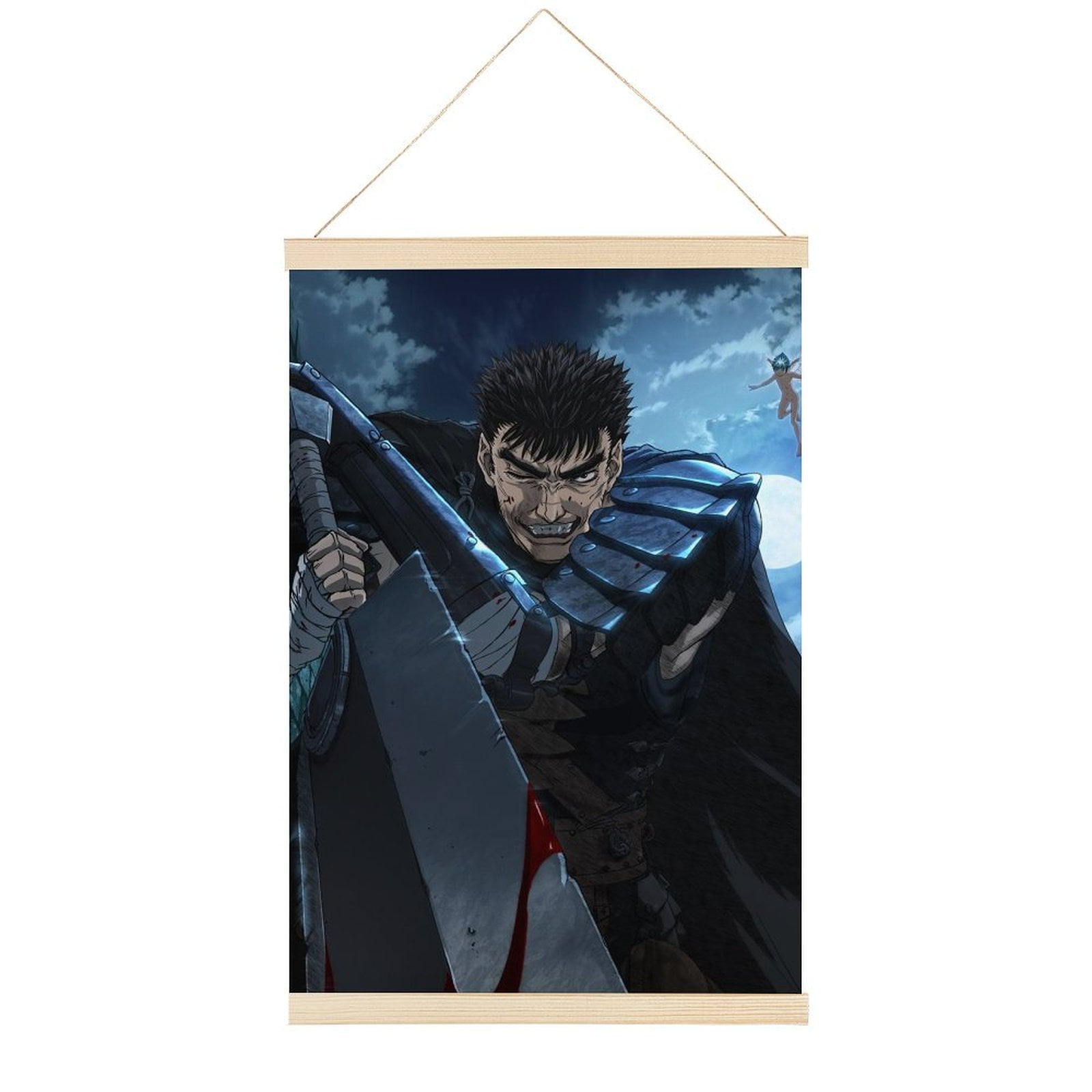 Berserk Poster Hanger Art, Japanese Anime Scroll Poster, Wood Magnet ...