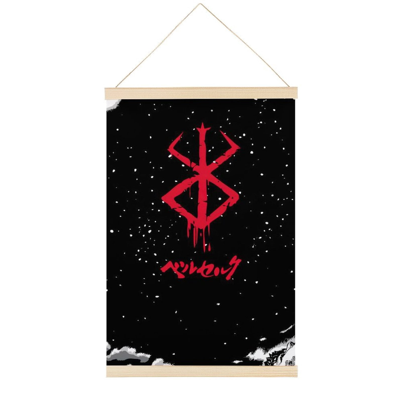 Berserk Poster Hanger Art, Japanese Anime Scroll Poster, Wood Magnet ...