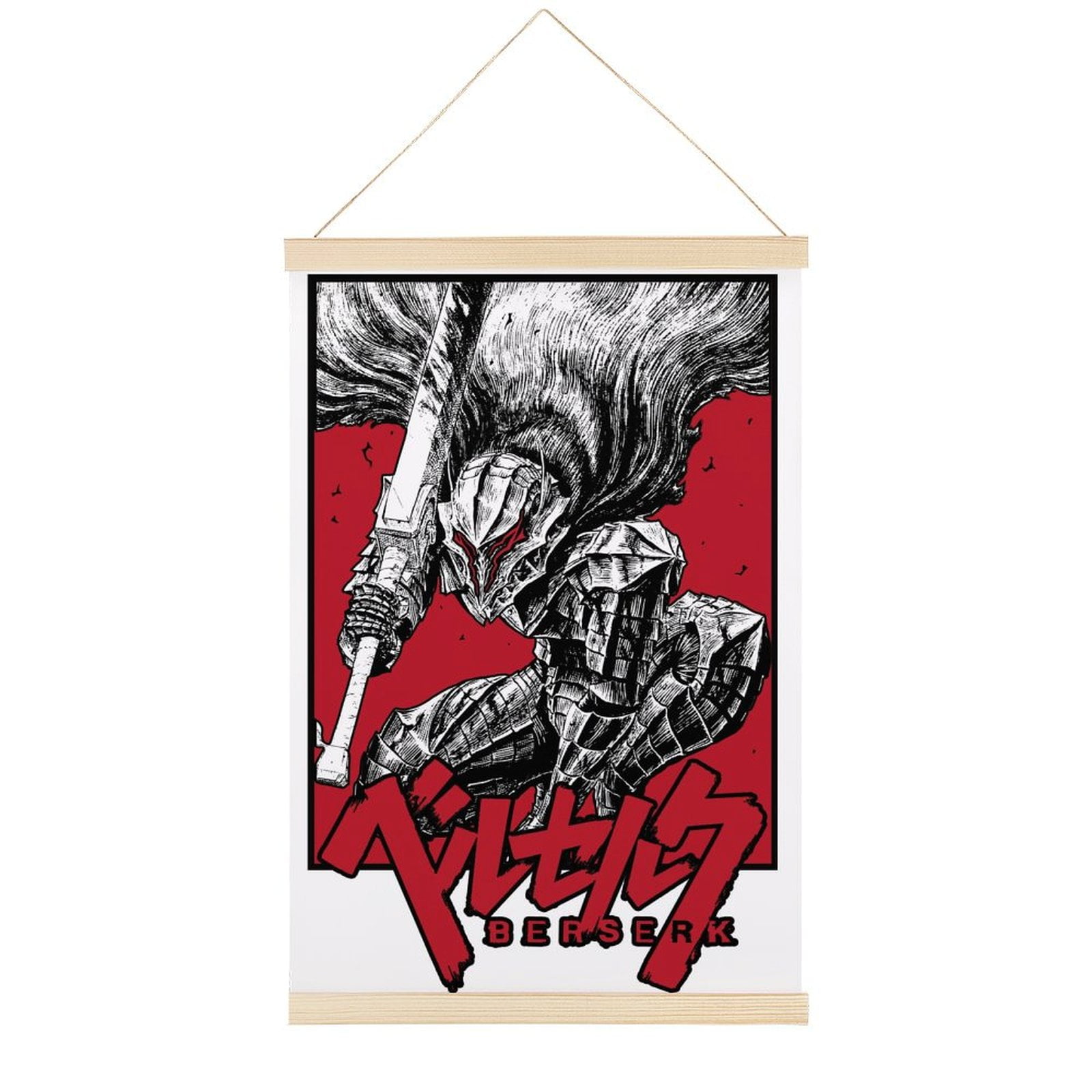 Berserk Poster Hanger Art, Japanese Anime Scroll Poster, Wood Magnet ...