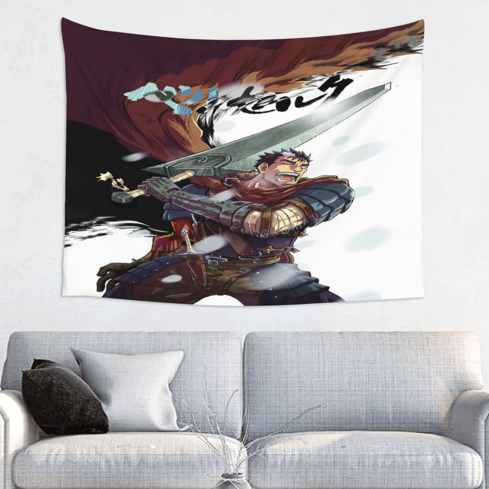 Berserk Tapestry Anime Poster Large Background Wall Art Bedroom Wall ...