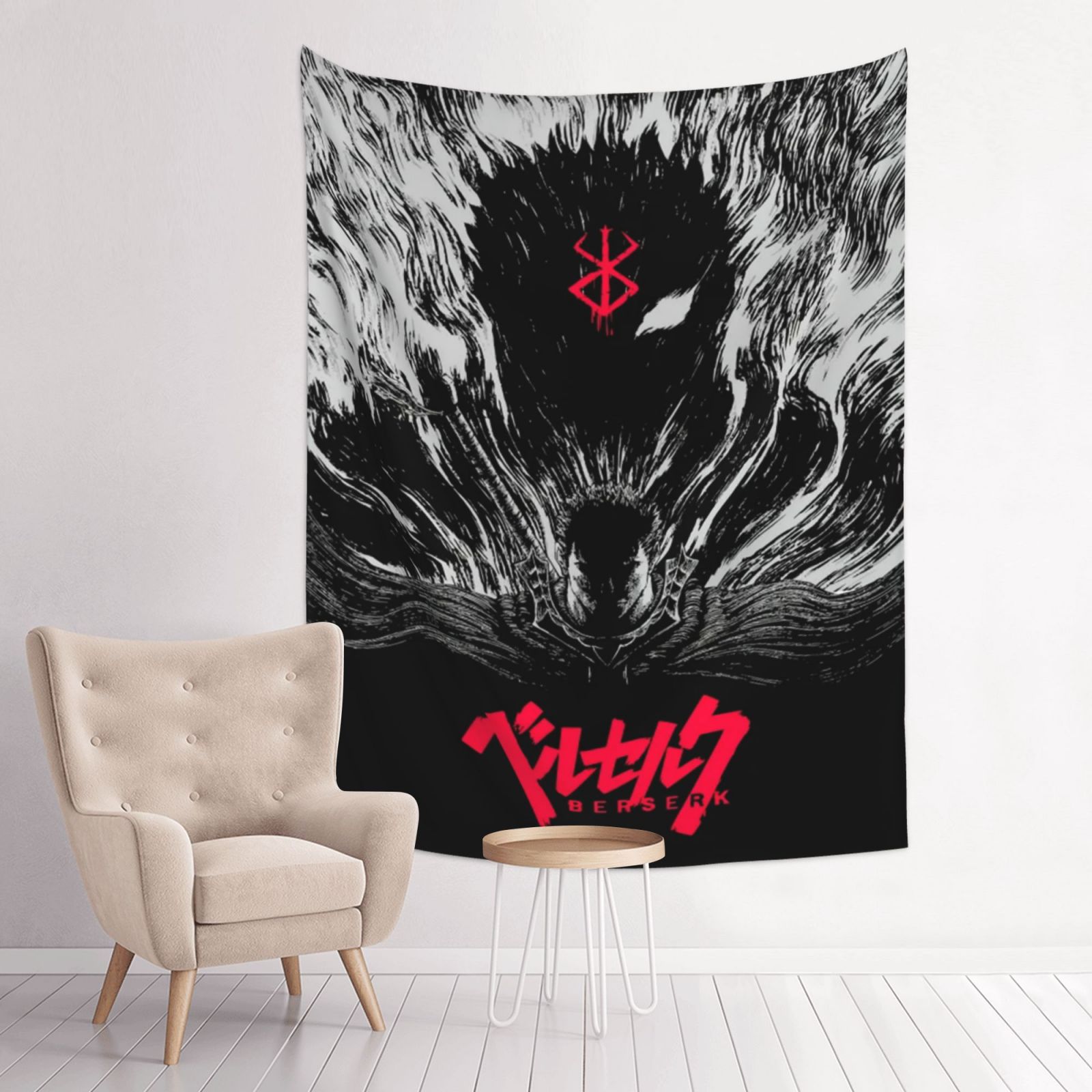 Berserk Tapestry Anime Poster Large Background Wall Art Bedroom Wall ...