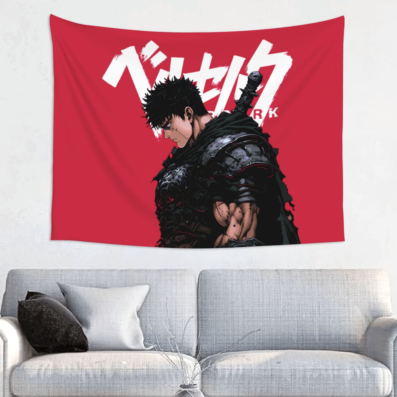 Berserk Tapestry Anime Poster Large Background Wall Art Bedroom Wall ...