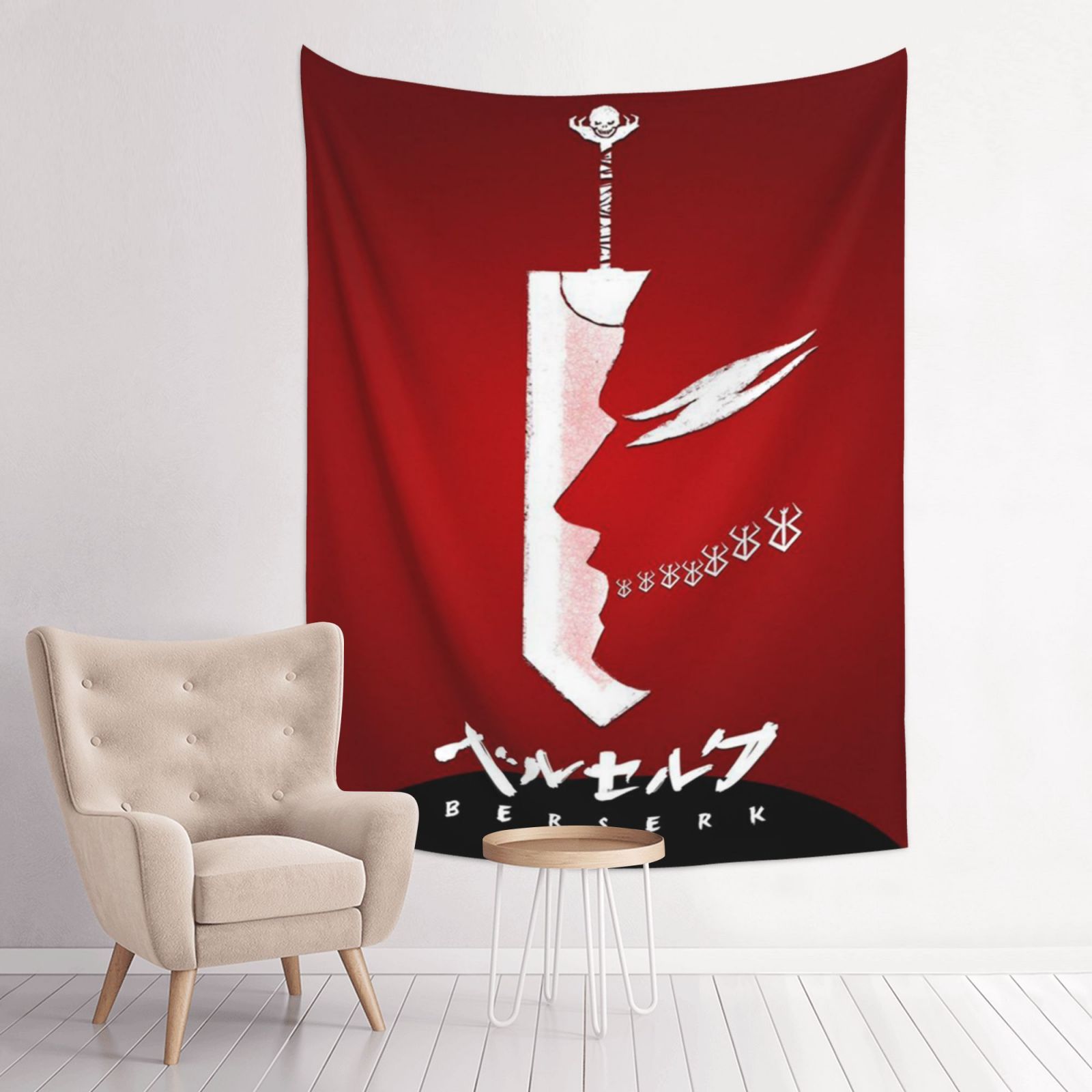 Berserk Tapestry Anime Poster Large Background Wall Art Bedroom Wall ...