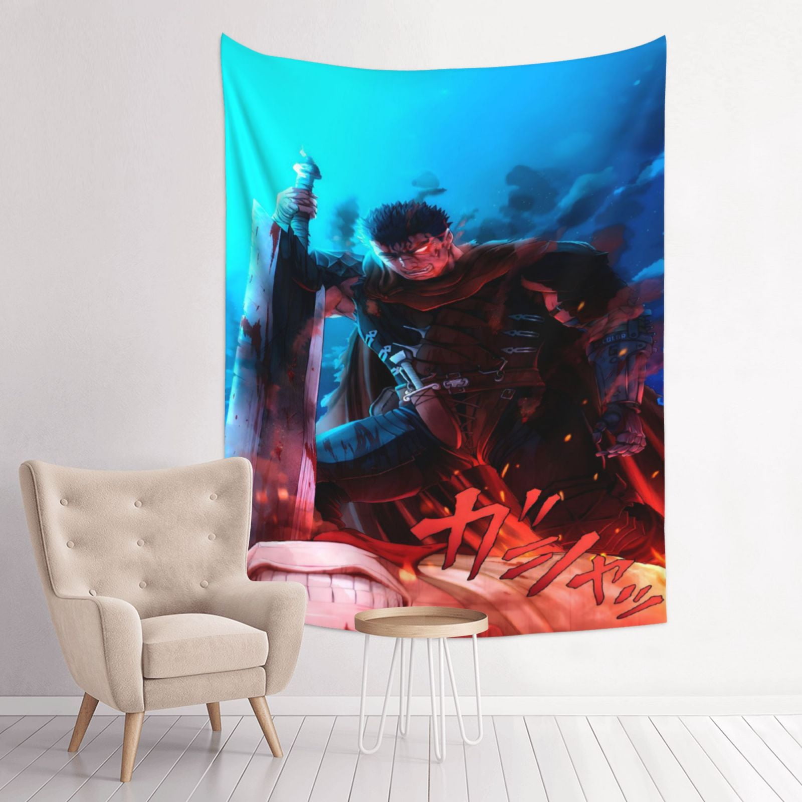Berserk Tapestry Anime Poster Large Background Wall Art Bedroom Wall ...