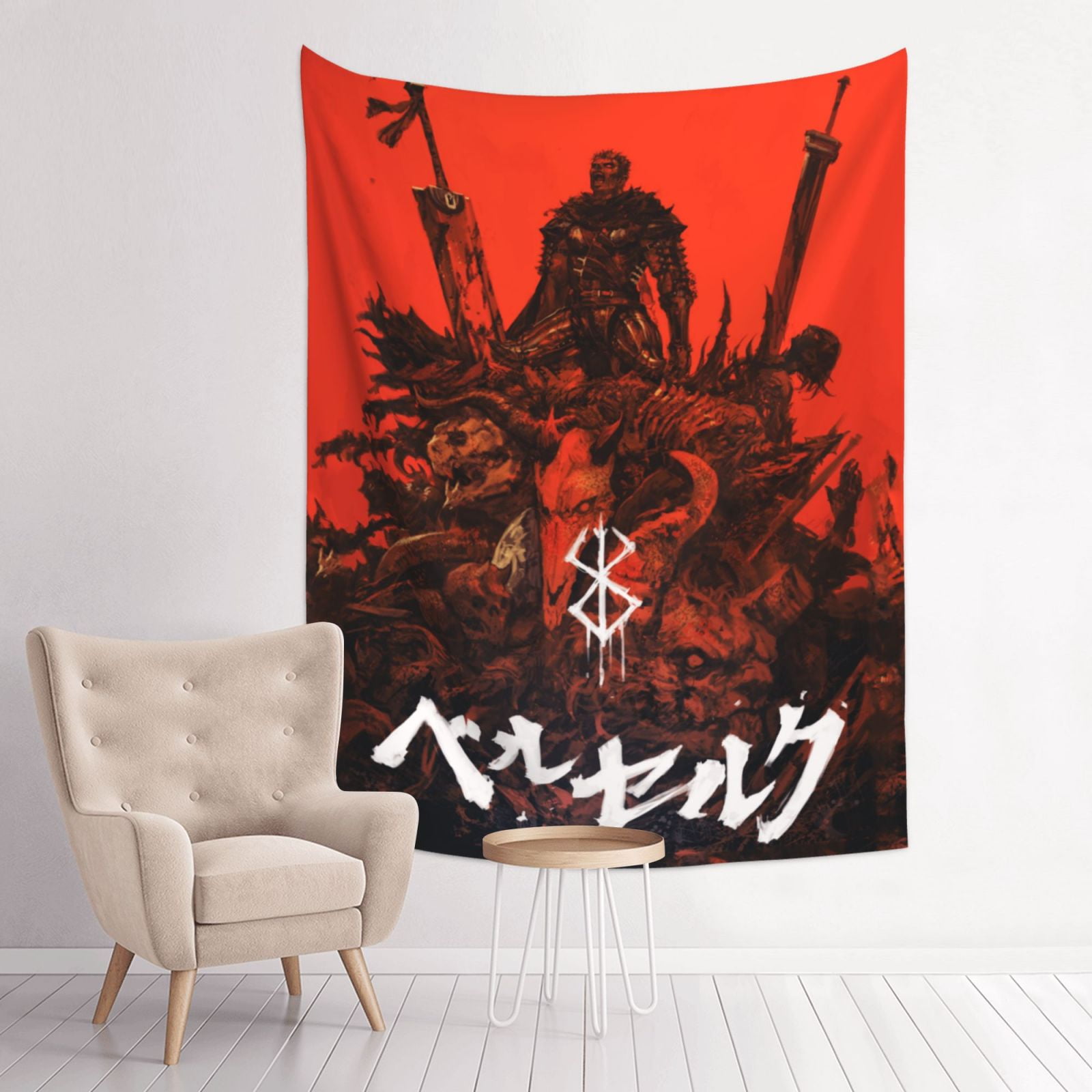 Berserk Tapestry Anime Poster Large Background Wall Art Bedroom Wall ...
