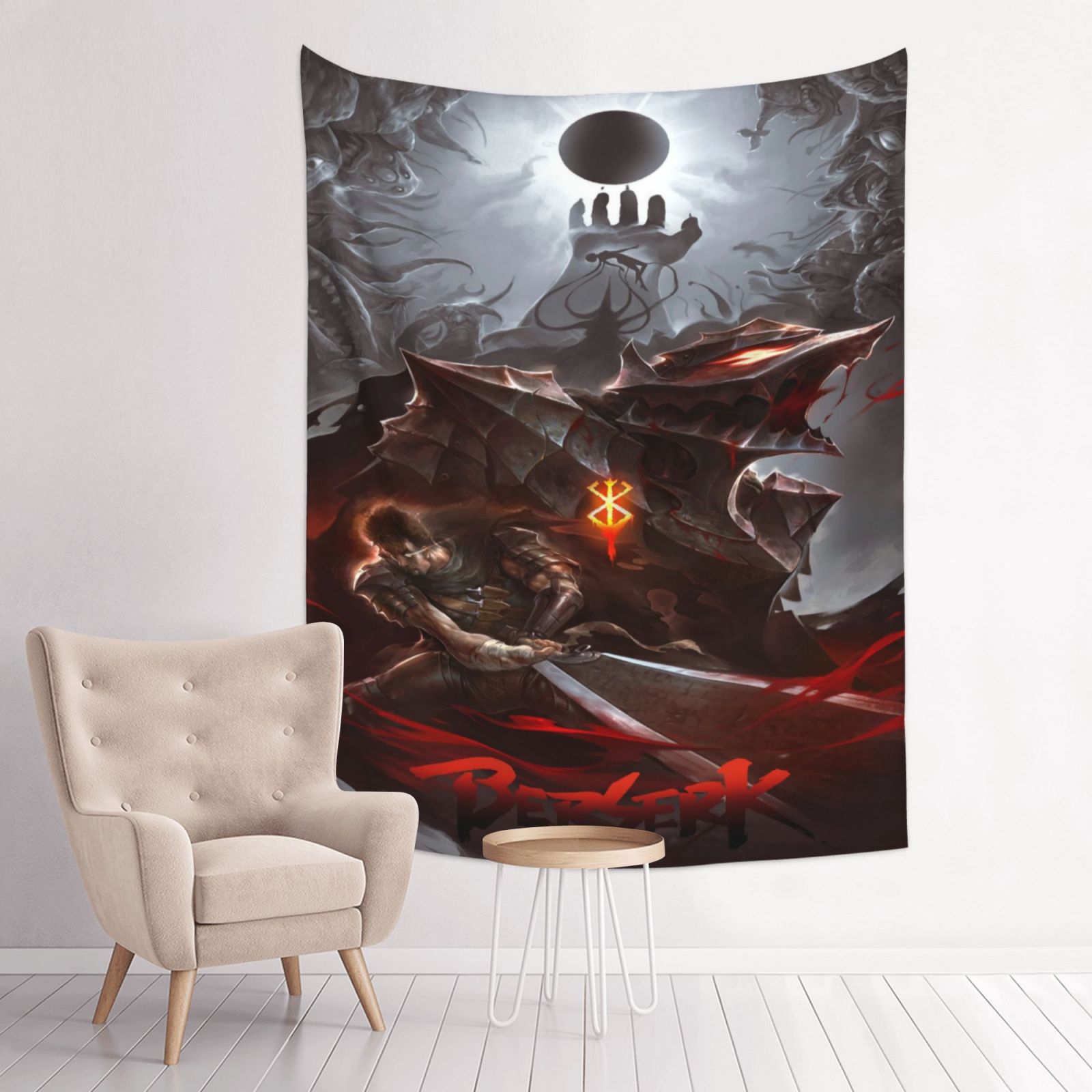 Berserk Tapestry Anime Poster Large Background Wall Art Bedroom Wall ...