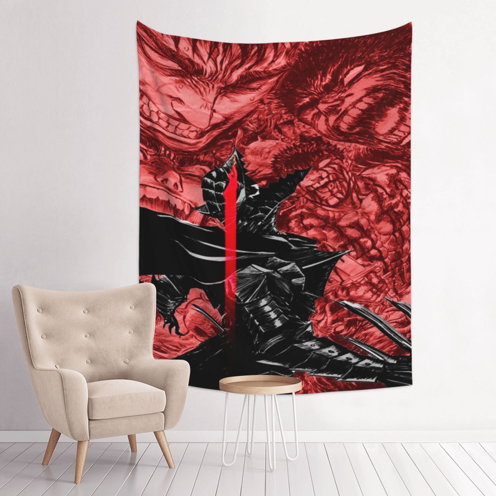 Berserk Tapestry Anime Poster Large Background Wall Art Bedroom Wall ...