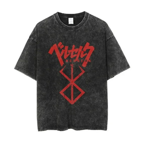 Berserker T-Shirt Guts Casca Griffith Washed Short Sleeve Tees Shirts ...