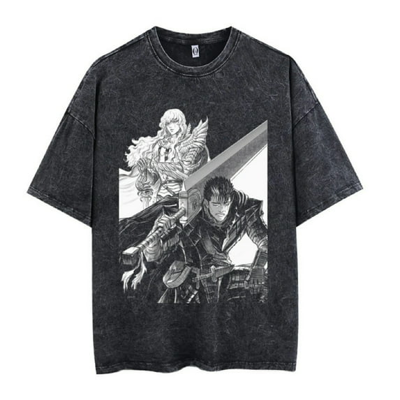 Berserker T-Shirt Guts Casca Griffith Washed Short Sleeve Tees Shirts ...