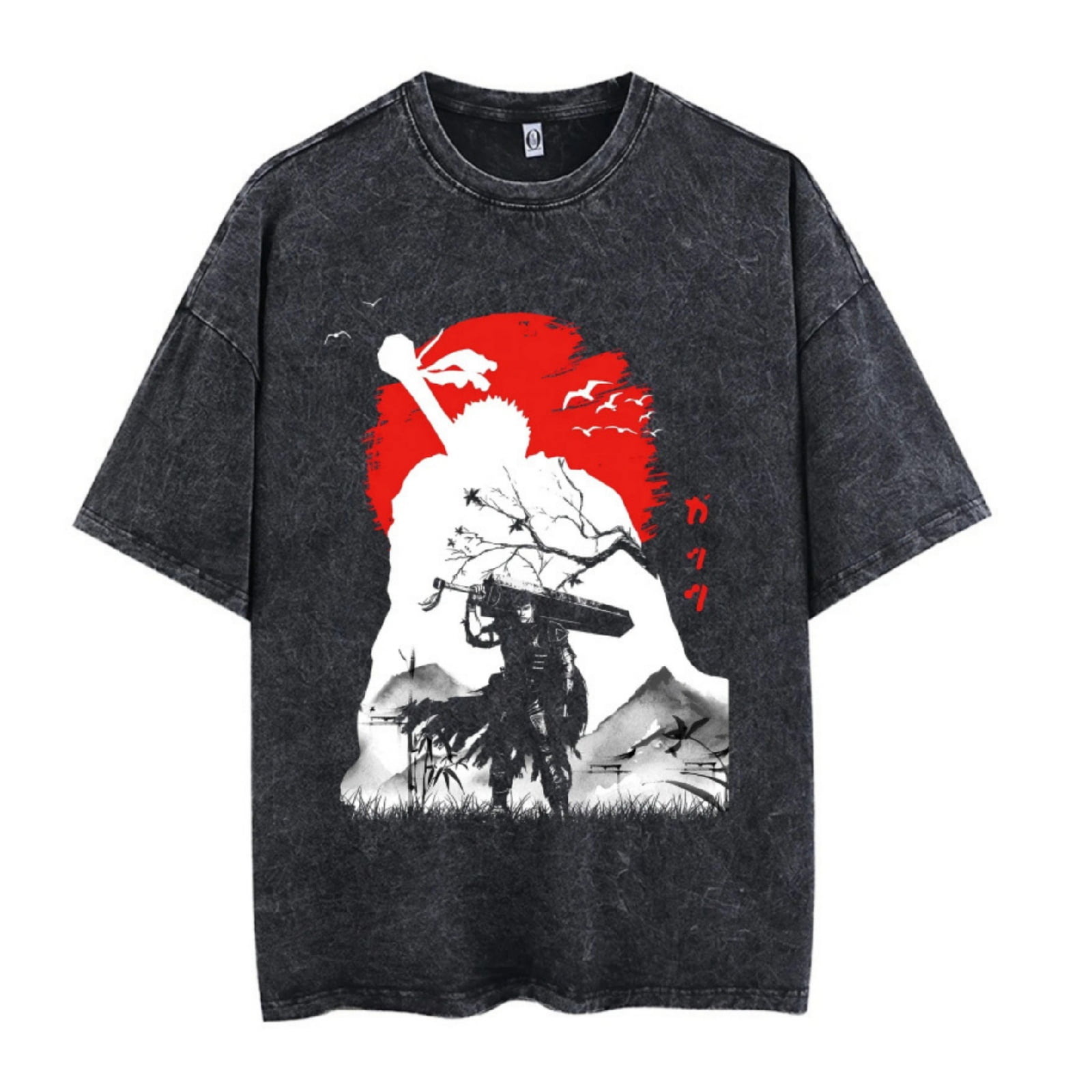 Berserker T-Shirt Guts Griffith Casca Short Sleeve Washed Tees Shirts ...