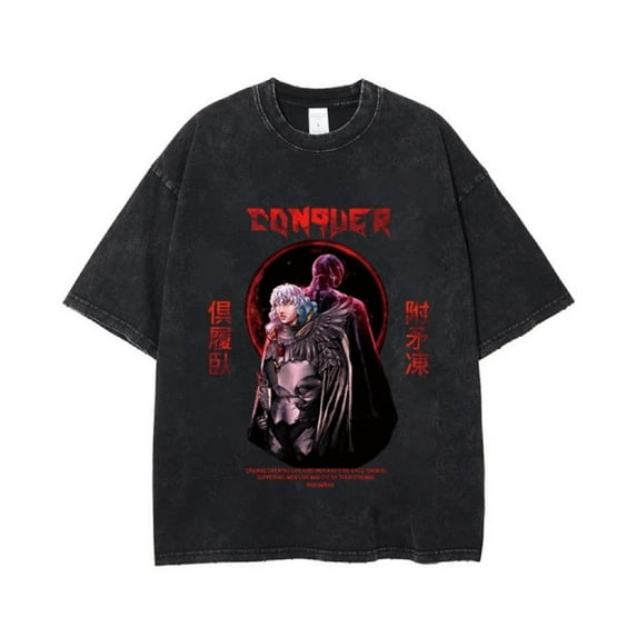 Berserker T-Shirt Guts Griffith Casca Washed Short Sleeve Oversized ...
