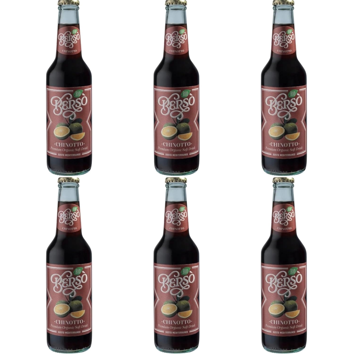 Berso Chinotto Italian Soda 6-Pack – Authentic Sparkling Citrus Soft ...