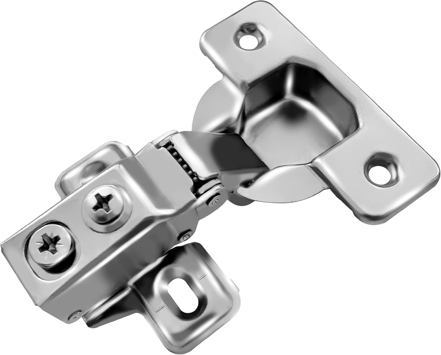 Berta 20 Pack, 5/8" Overlay Hinges, 45mm Stainless Quiet 3D Soft Close ...