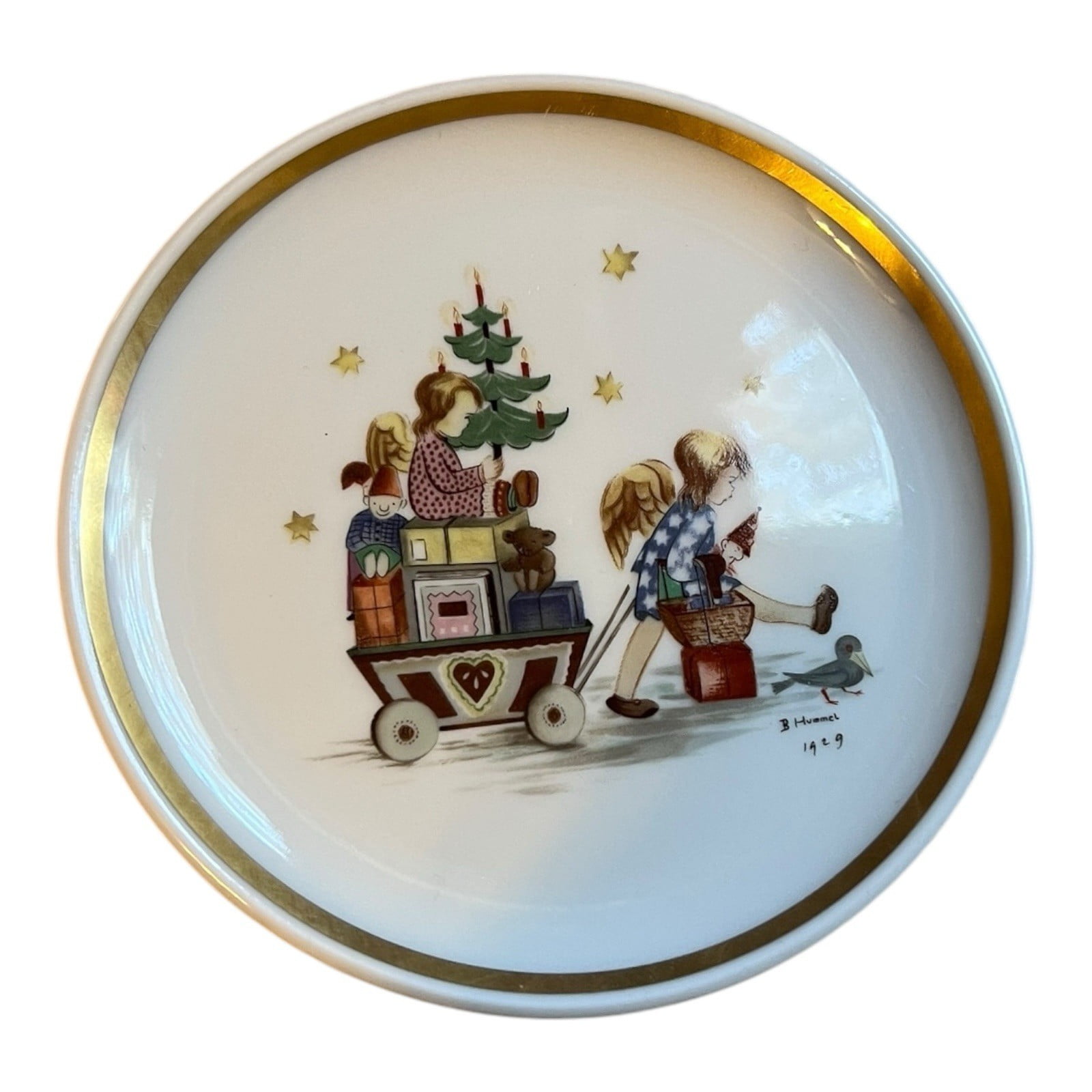 Berta Hummel Miniature VTG Plate TOY CART Museum Schmid 1979 WEST ...