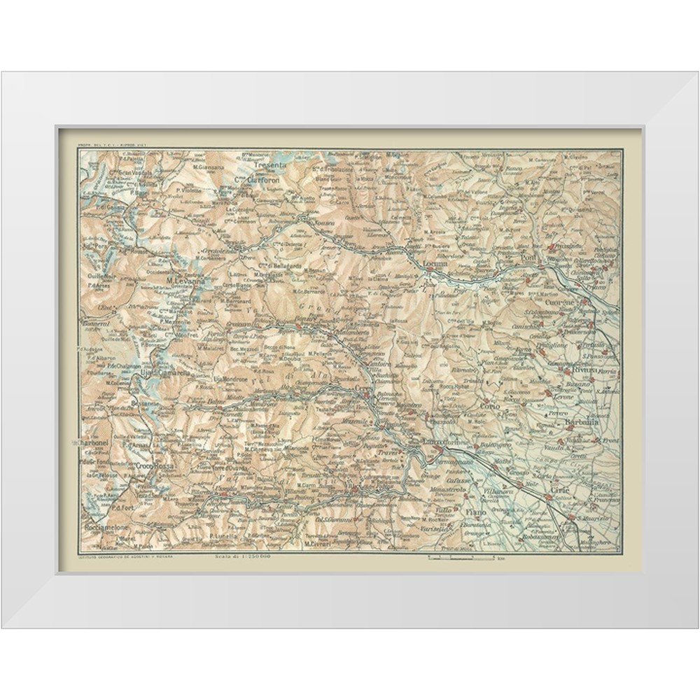 Bertarelli 14x12 White Modern Wood Framed Museum Art Print Titled ...