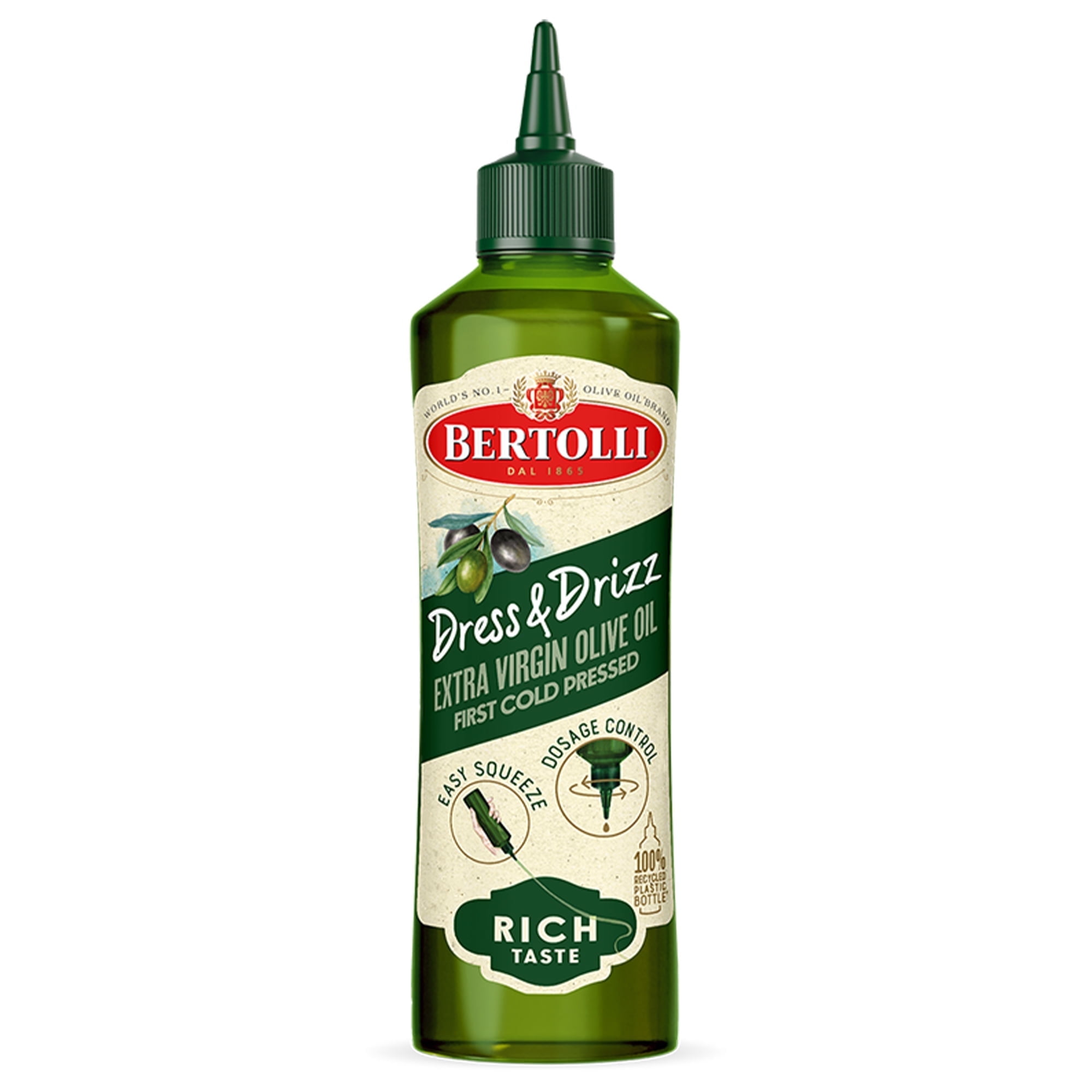 Bertolli Dress & Drizz Extra Virgin Olive Oil, Rich Taste, 15.5 fl oz ...