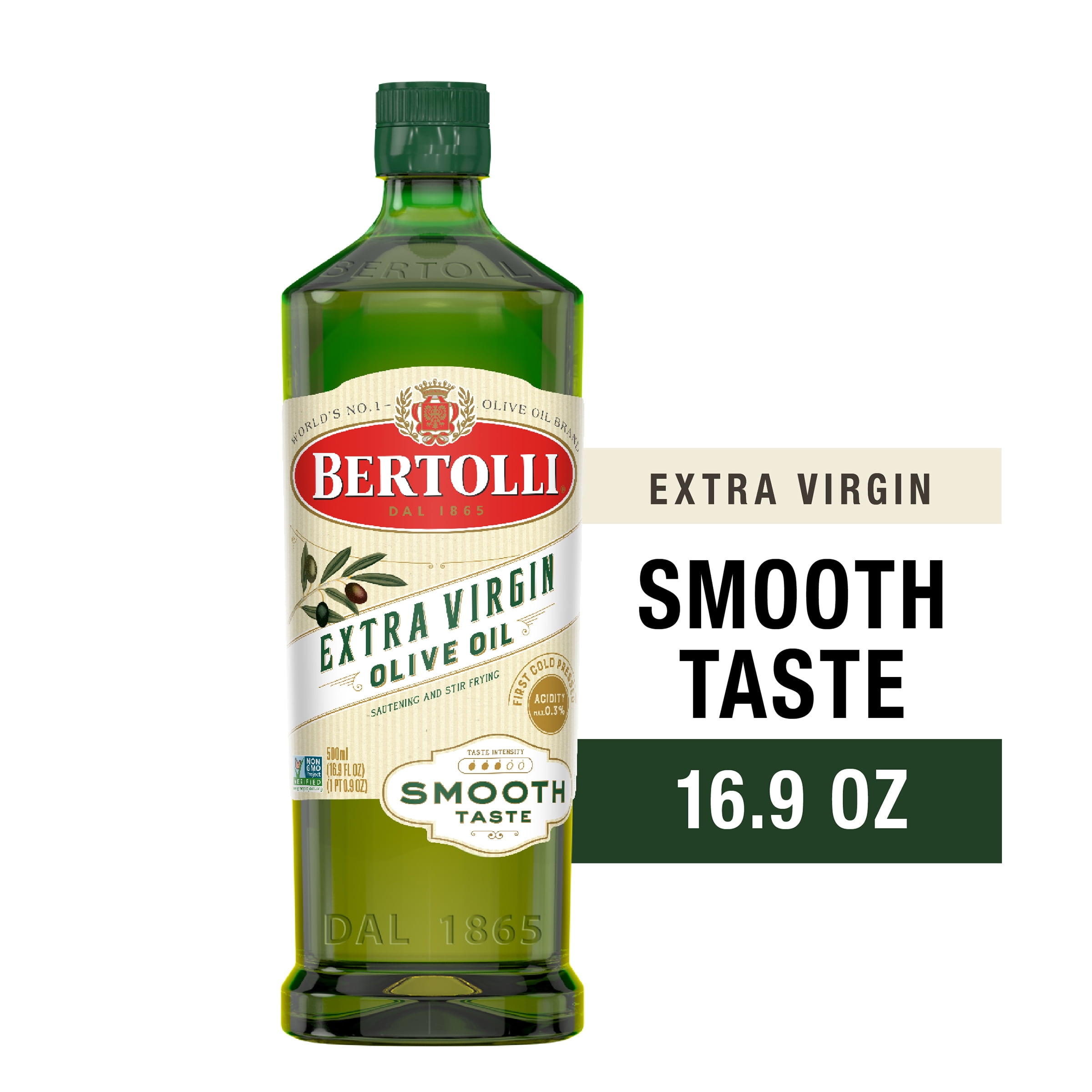 Bertolli Extra Virgin Olive Oil Smooth Taste, 16.9 fl oz - Walmart.com