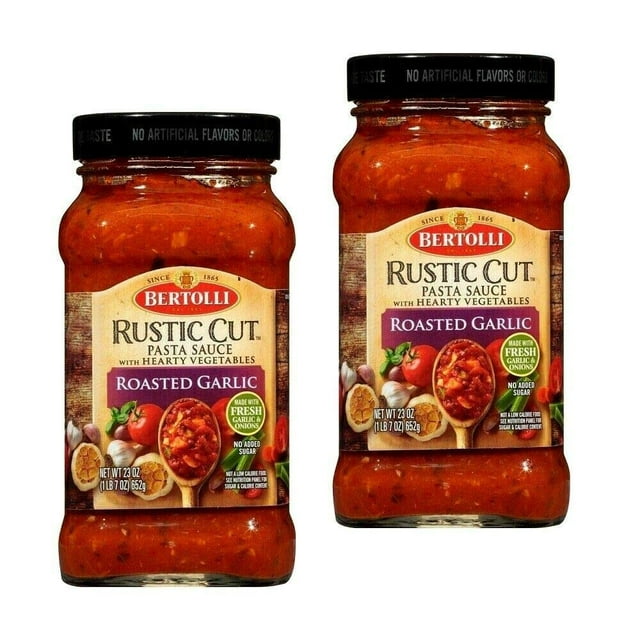 Bertolli Rustic Cut Pasta Sauce Roasted Garlic with Hearty Vegetables 2 ...