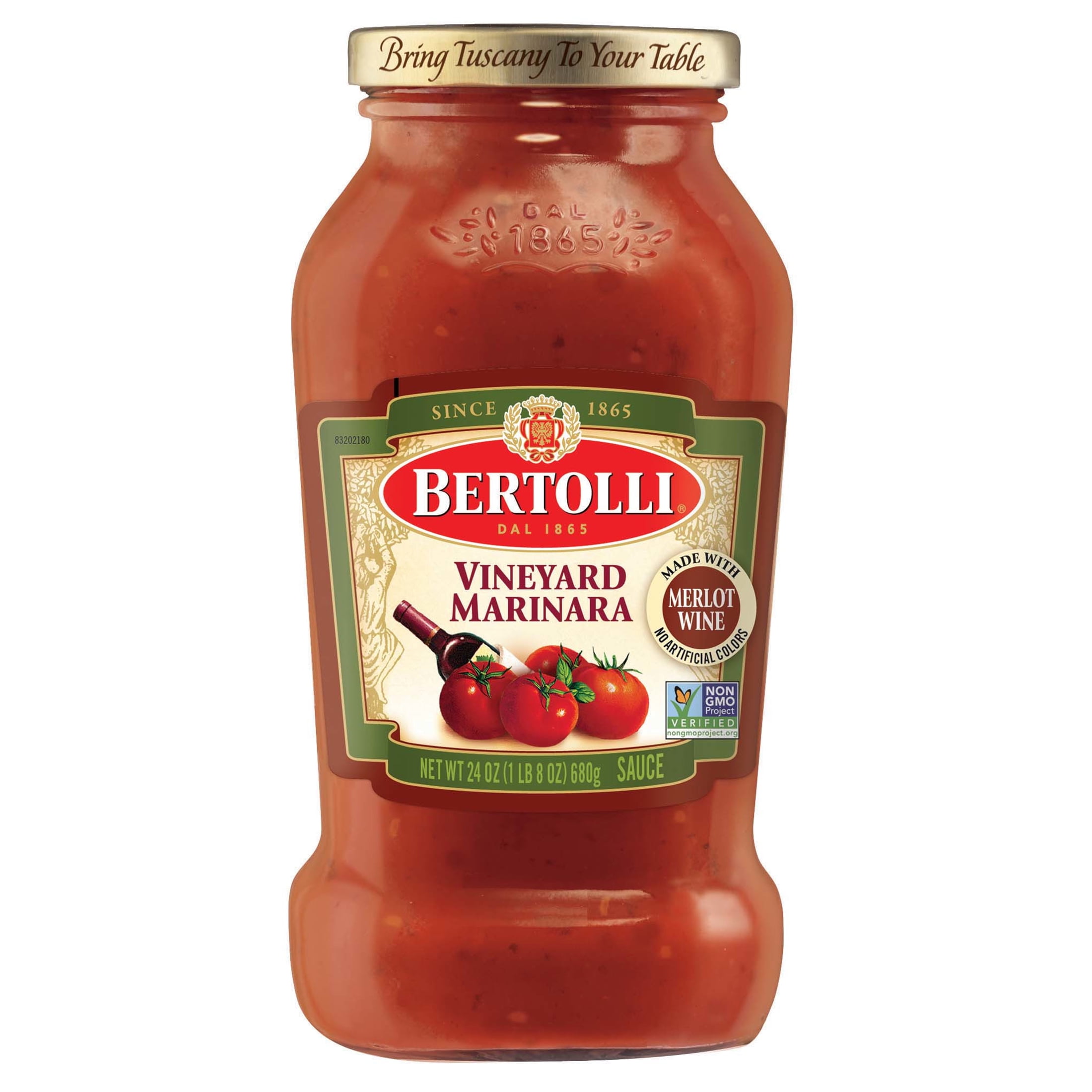 Bertolli Vineyard Marinara Pasta Sauce Made with Merlot Wine, Tomatoes ...