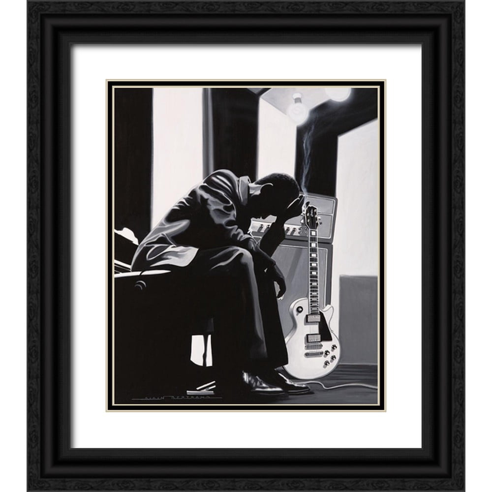 Bertrand, Alain 20x23 Black Ornate Wood Framed with Double Matting ...