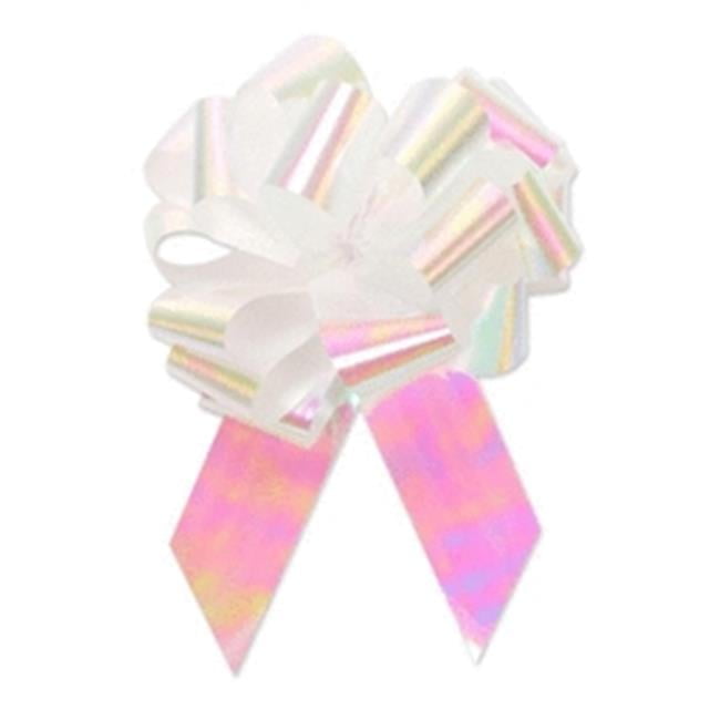 Berwick Offray 5 in. Pull Bow Ribbon - Iridescent White - Walmart.com