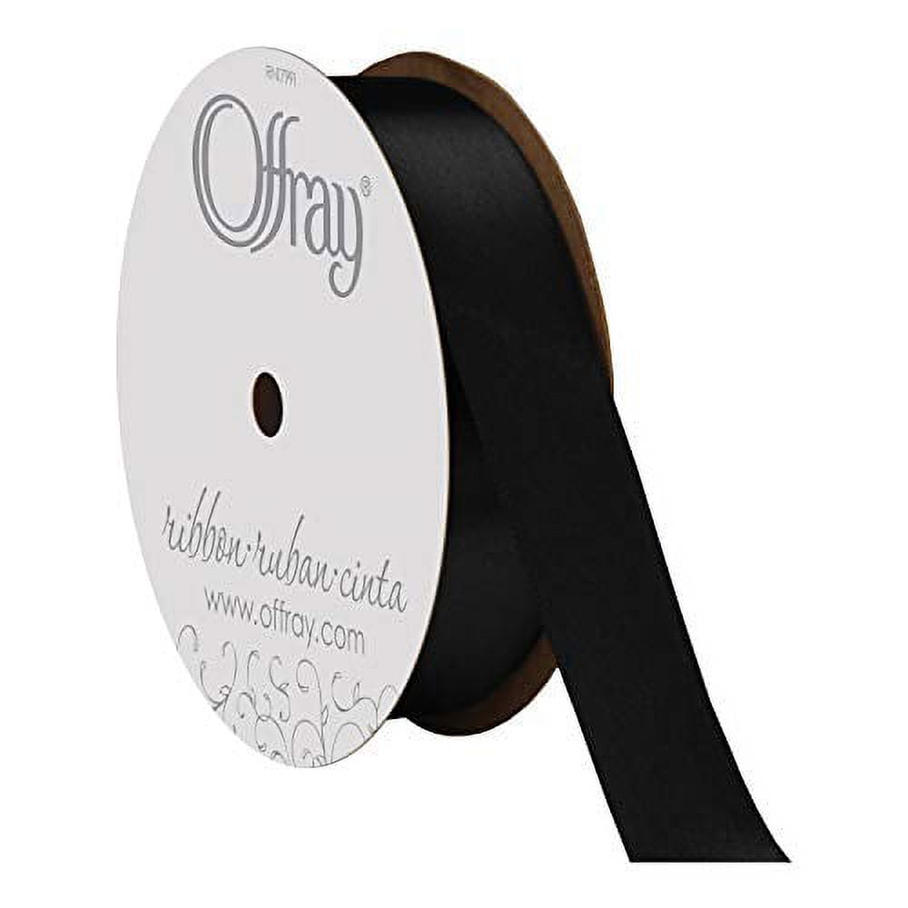 Berwick Offray 7/8" Wide Double Face Satin Ribbon, Black, 20 Yards ...