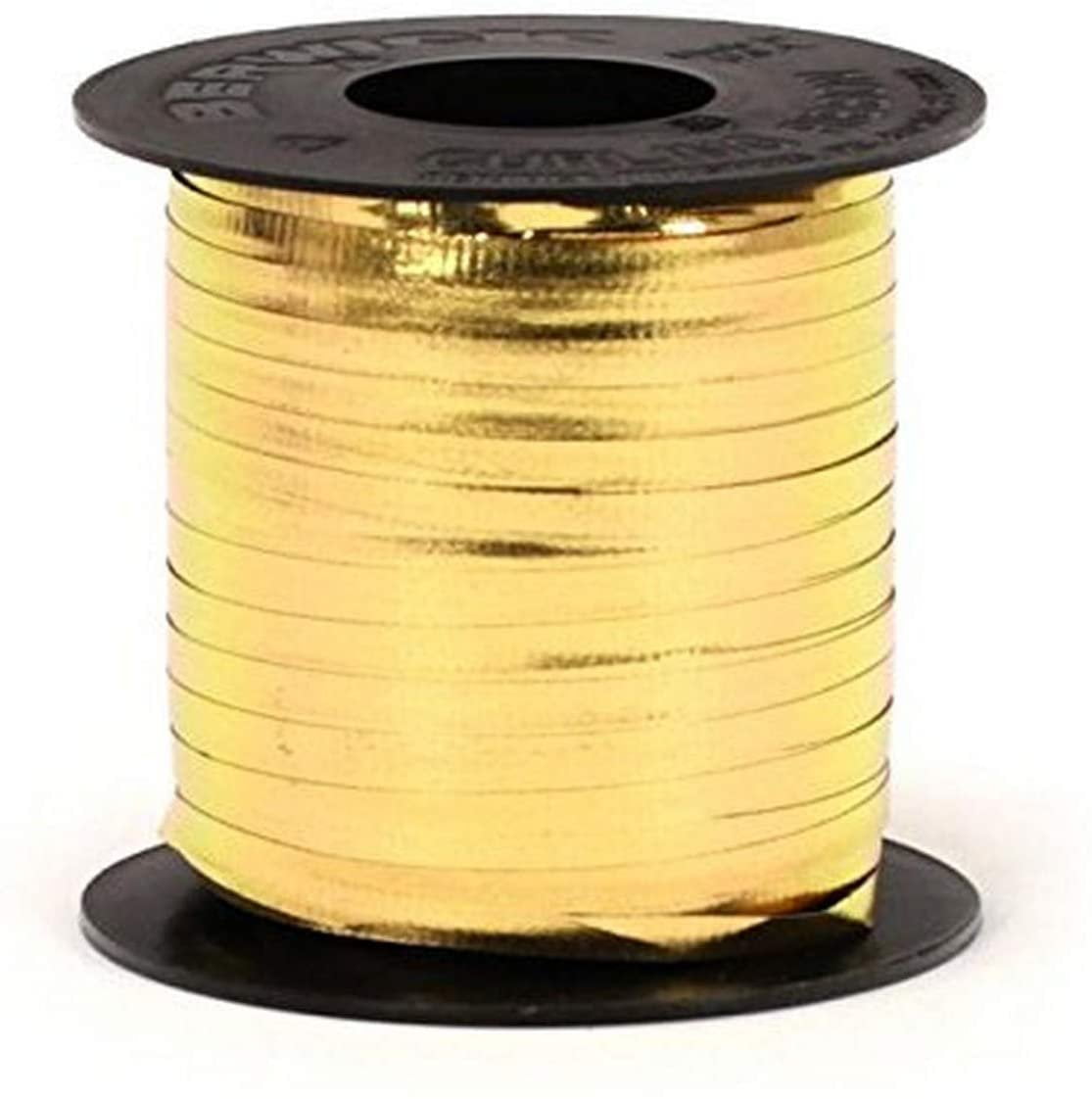 Berwick Offray Metallic Gold Glitter Crimped Curling Ribbon, 3/16 ...