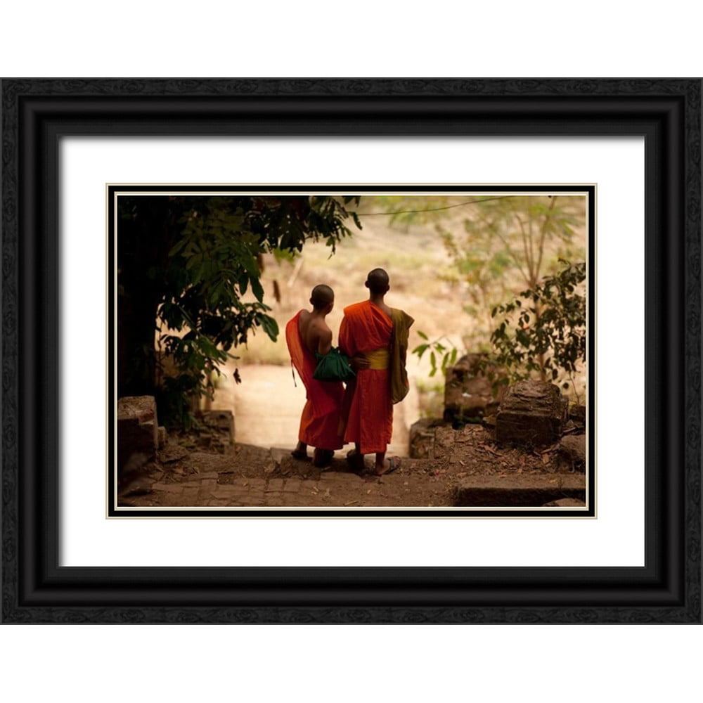 Berzel, Erin 32x23 Black Ornate Wood Framed with Double Matting Museum ...