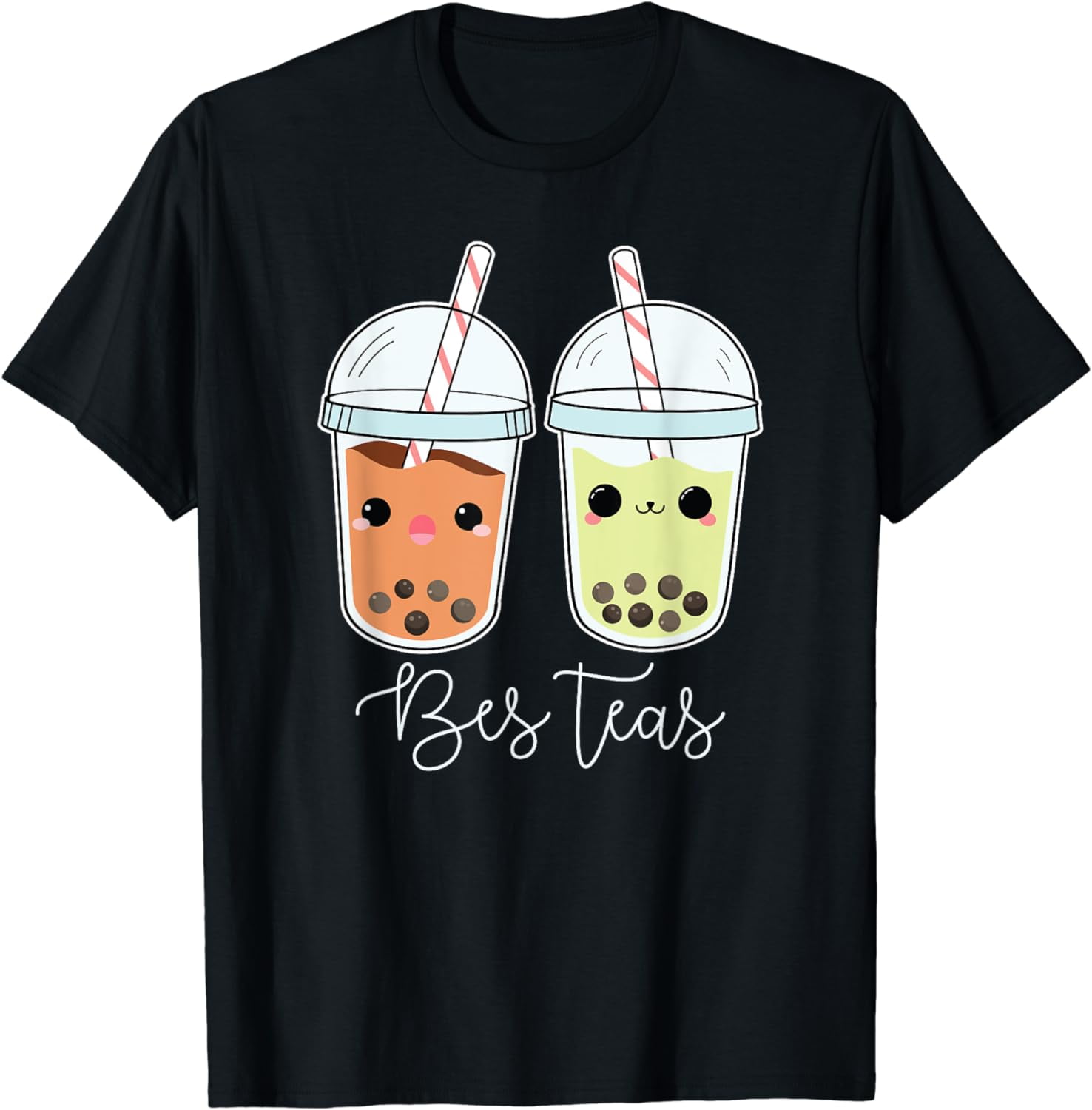 Bes Teas Best Friends Besties Boba Tea Bubble Tea Gift T-Shirt ...