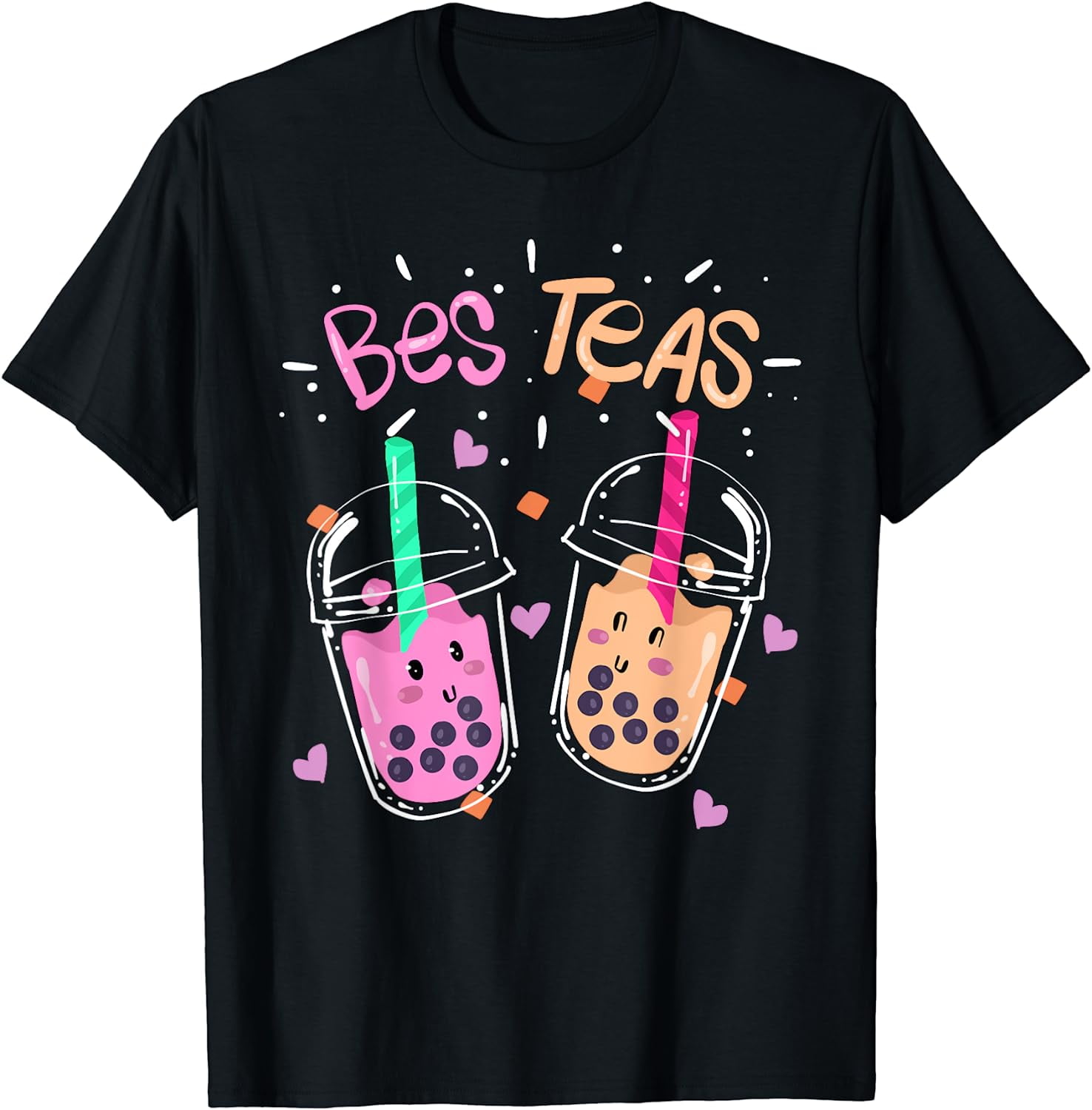 Bes Teas Besties Boba Tea Bubble Tea Kawaii Best Friend Pun T-Shirt ...