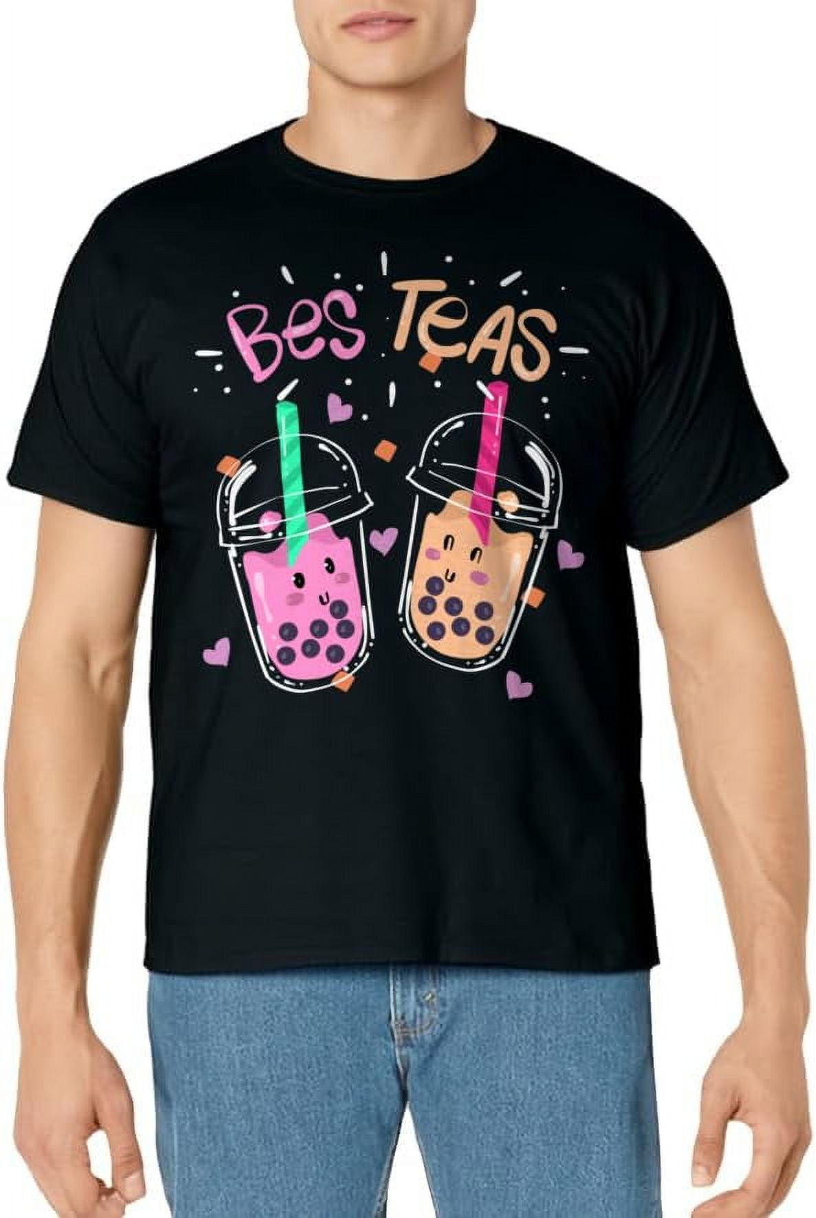 Bes Teas Besties Boba Tea Bubble Tea Kawaii Best Friend Pun T-Shirt ...